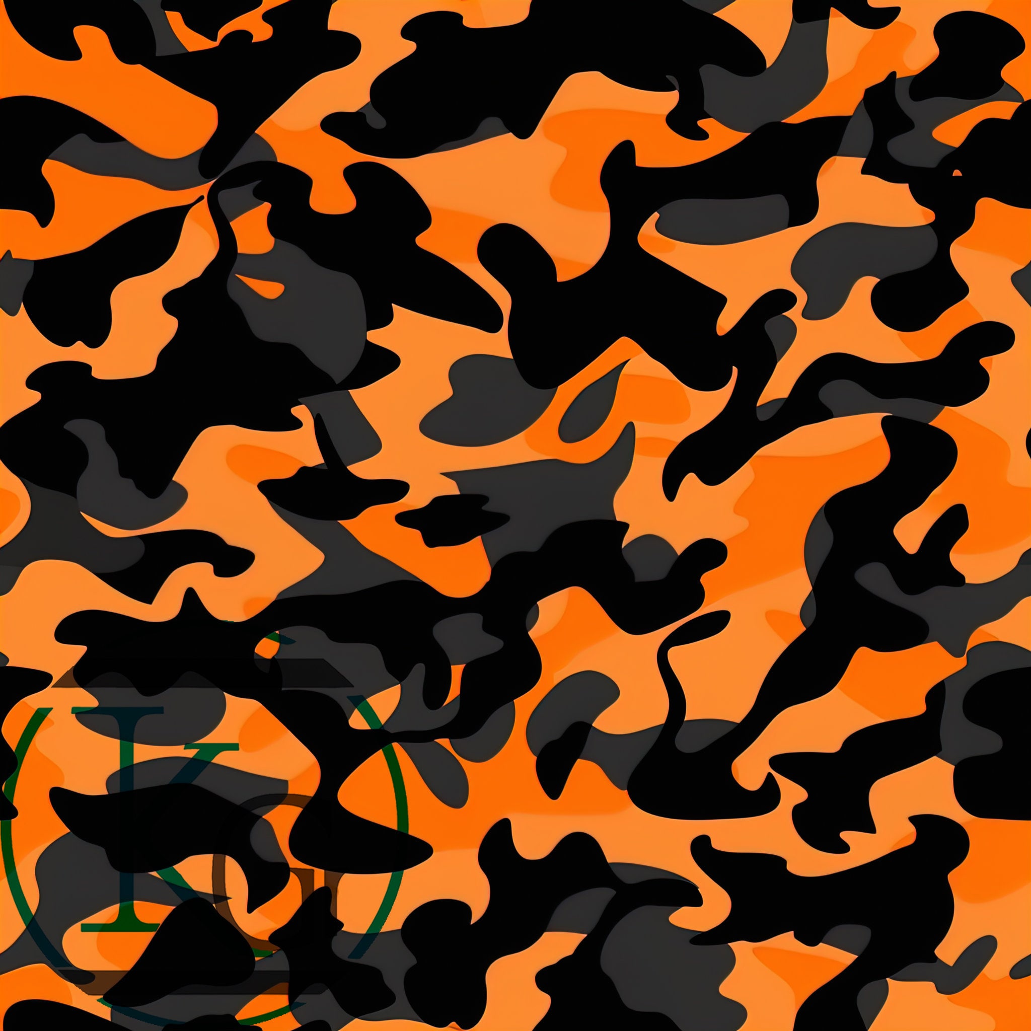 Orange Camo Designs, Seamless, Tileable, Set 1, Format JPG 2K ...