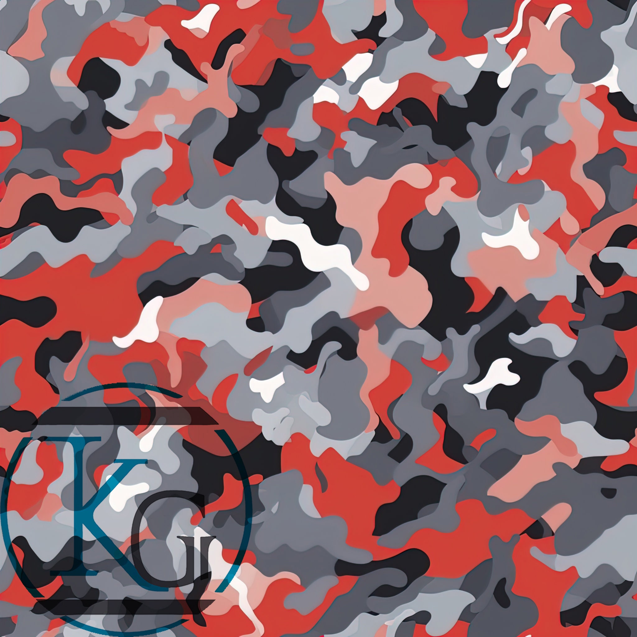 Red Camo Designs, Seamless, Tileable, Format JPG 2K Resolution, 8 ...
