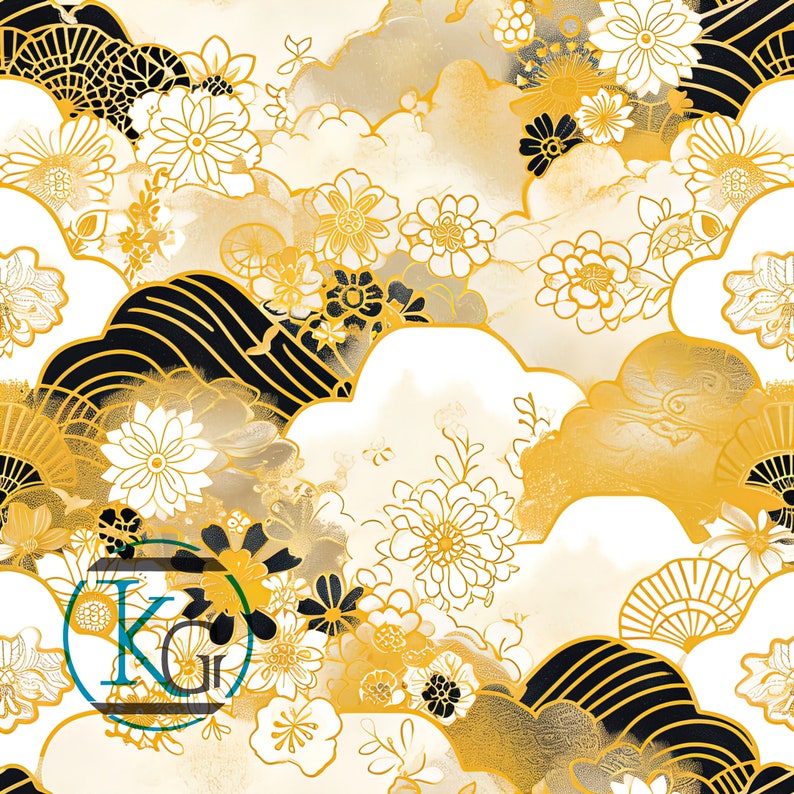 Kimono Designs, Seamless, Tileable, Set 2, Format JPG 2K Resolution, 8 ...
