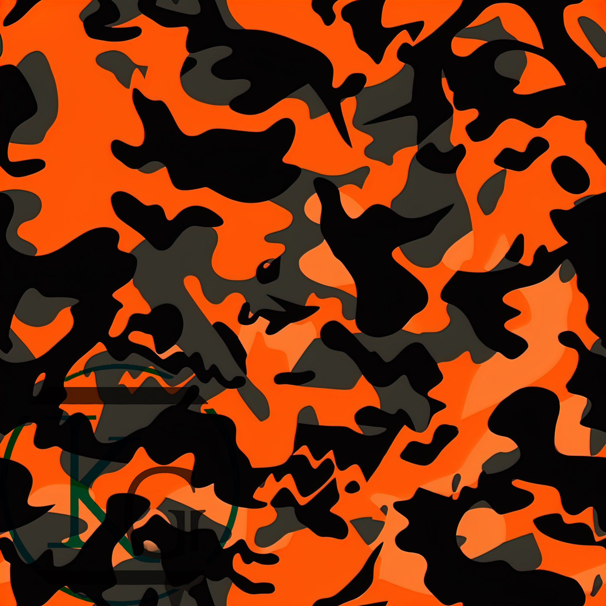 Orange Camo Designs, Seamless, Tileable, Set 1, Format JPG 2K ...