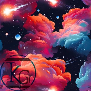 Space Theme Designs, Seamless, Tileable, Set 1, Format JPG 2K ...