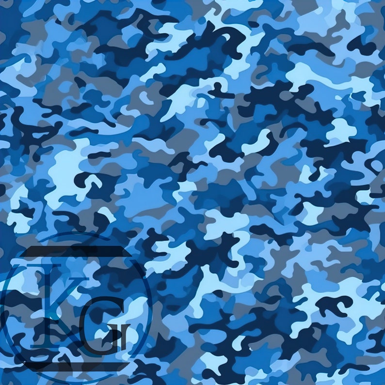 Blue Camo, Seamless, Tileable, Set 1, Format JPG 2K Resolution, 8 ...