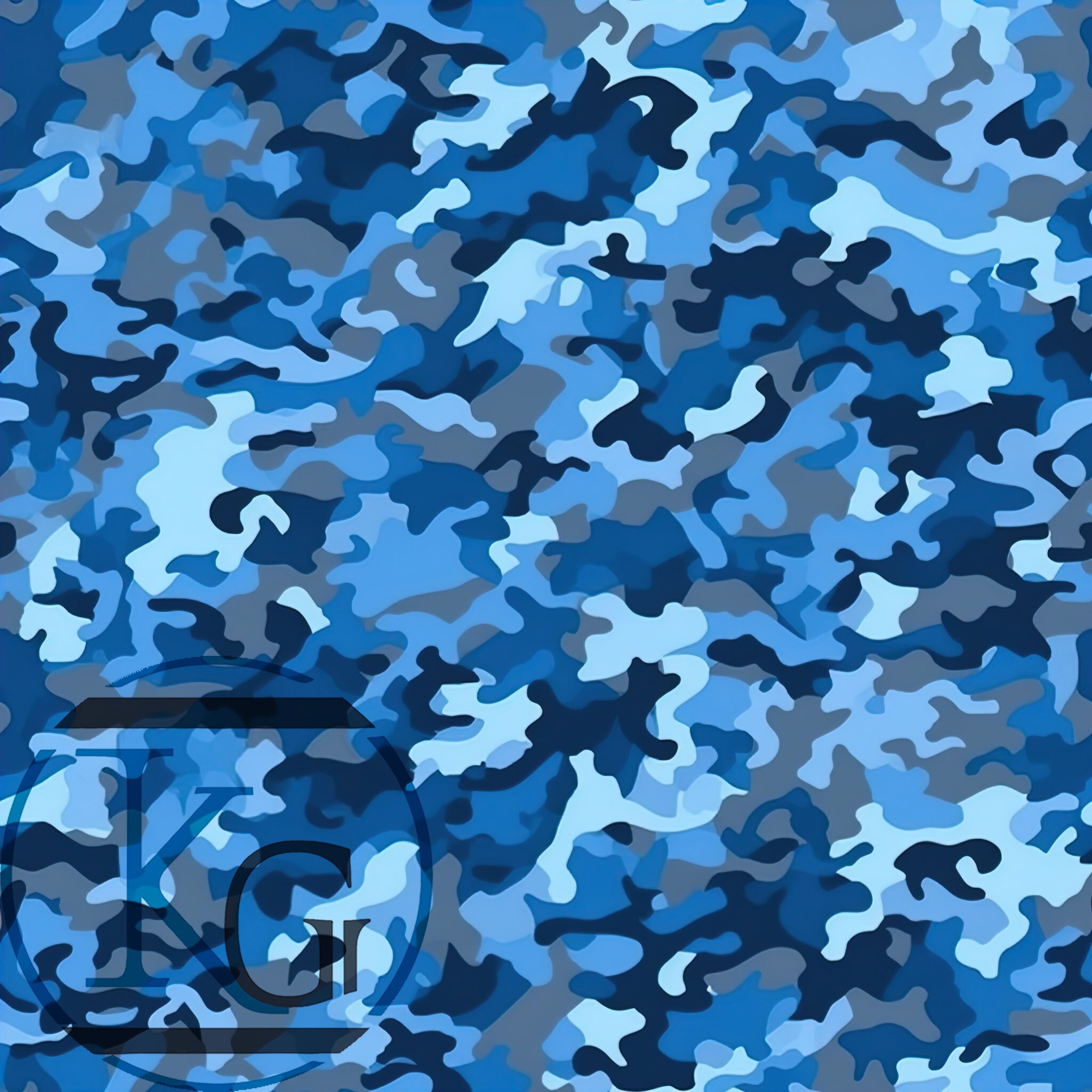 Blue Camo, Seamless, Tileable, Set 1, Format JPG 2K Resolution, 8 ...