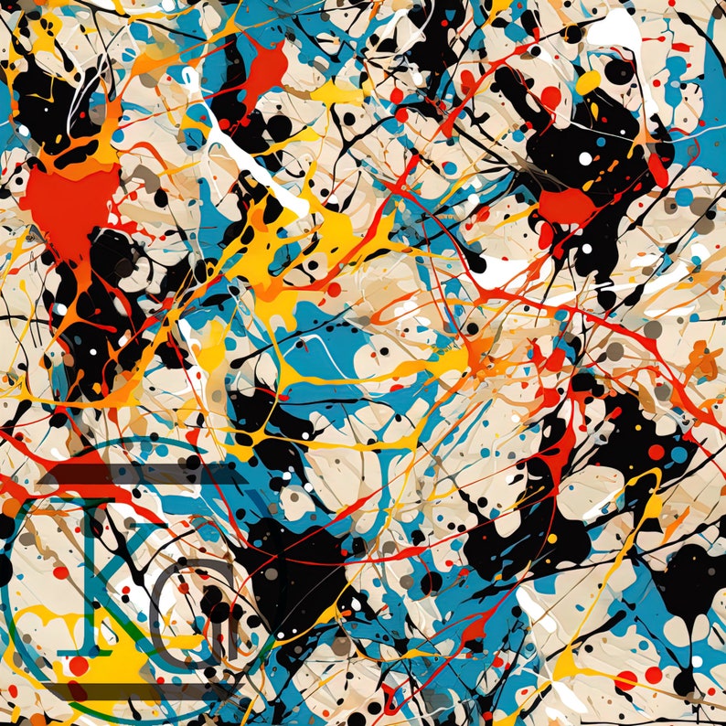 Jackson Pollock Theme Designs, Seamless, Tileable, Set 1, Format JPG 2K ...