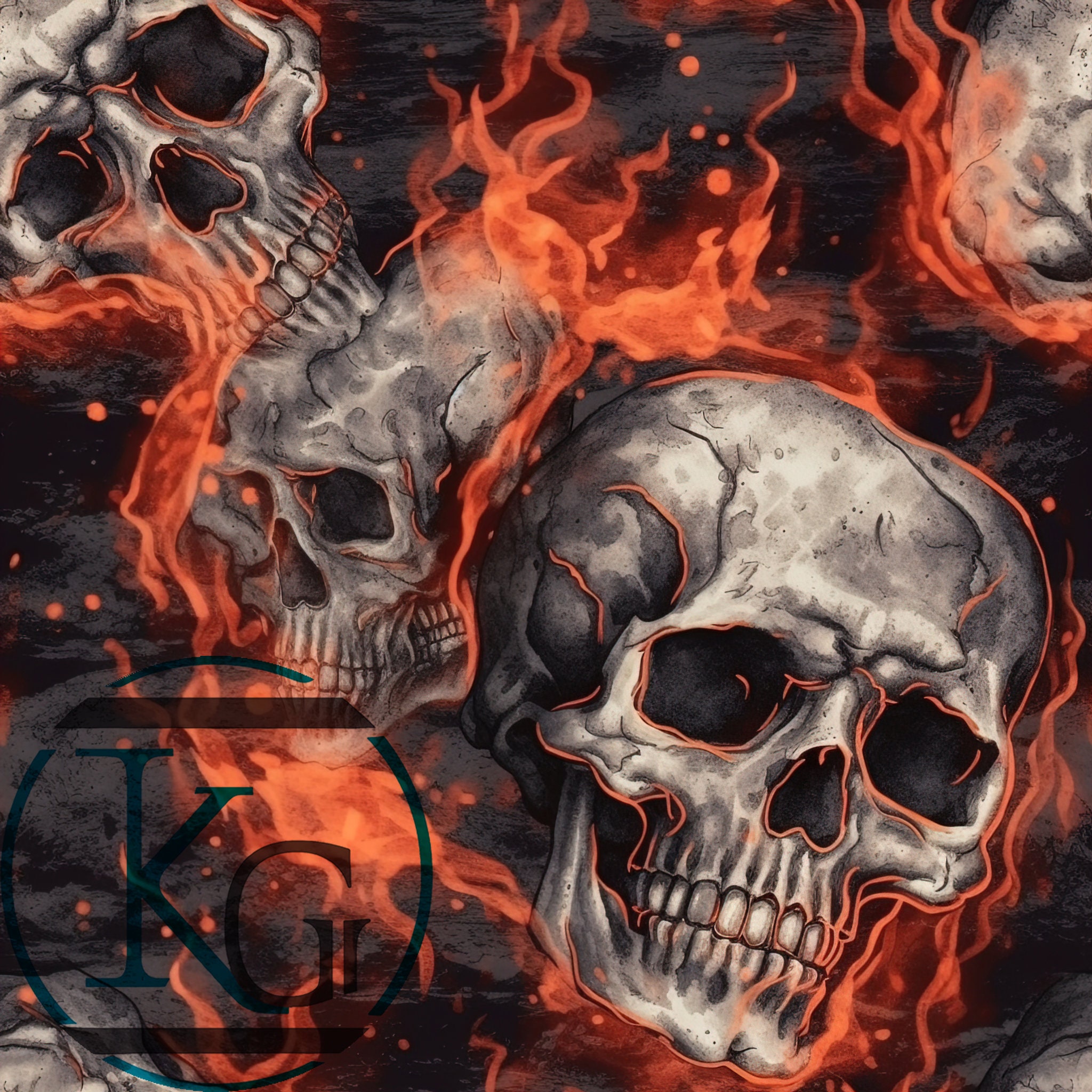 Skull Pattern Designs, Seamless, Tileable, Set 1, Format JPG 2K ...