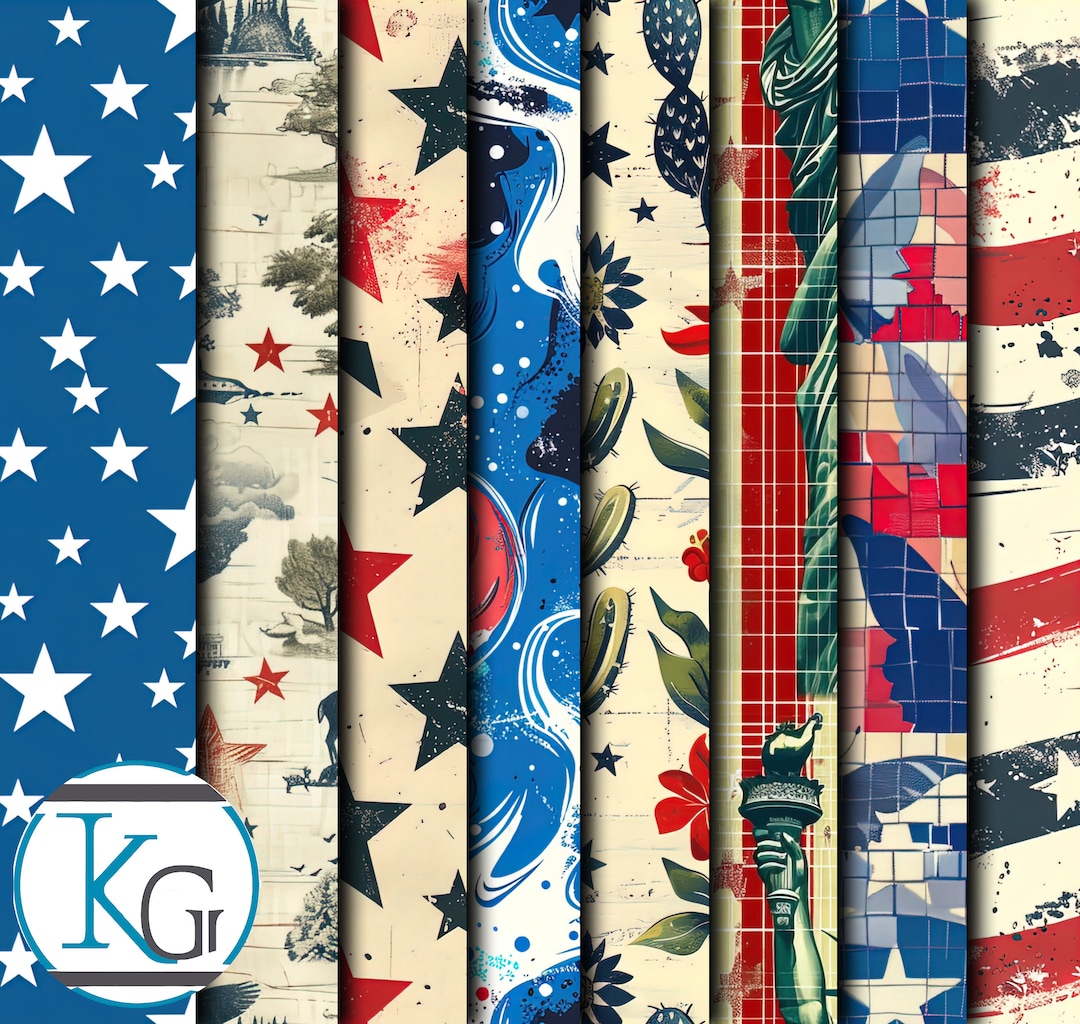 USA Designs, Seamless, Tileable, Set 1, Format JPG 2K Resolution, 8 ...