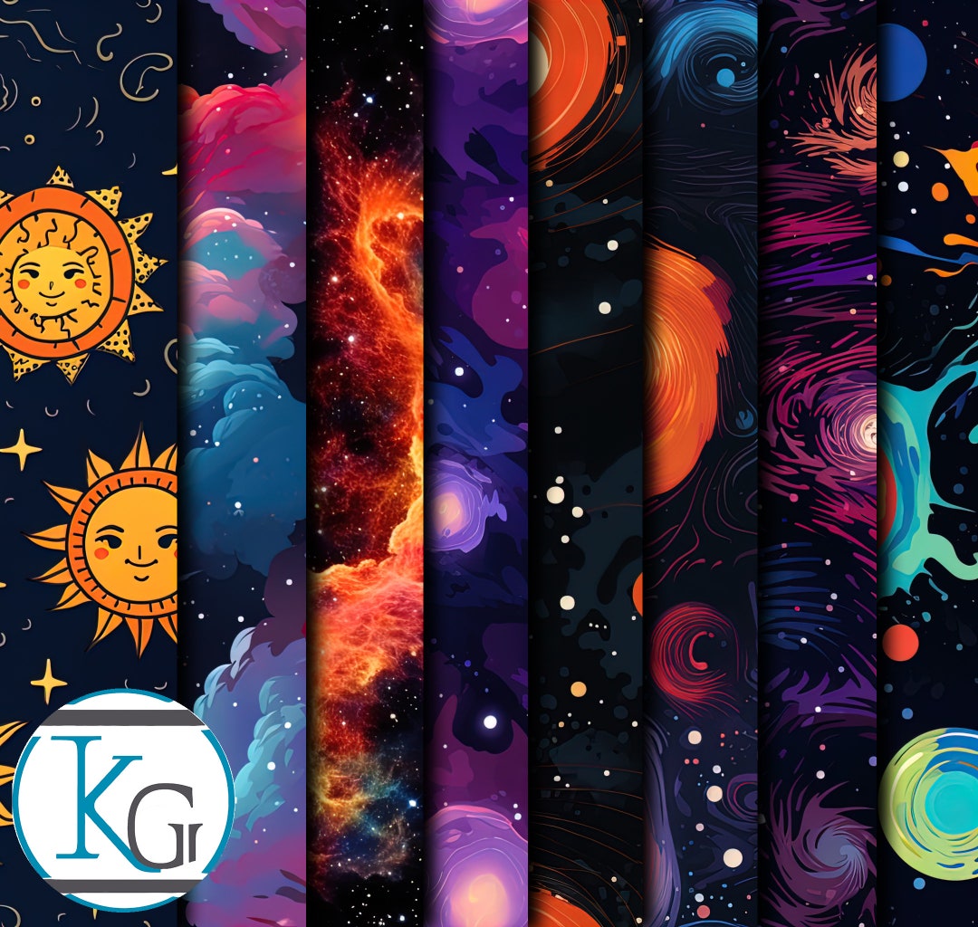 Space Theme Designs, Seamless, Tileable, Set 1, Format JPG 2K ...