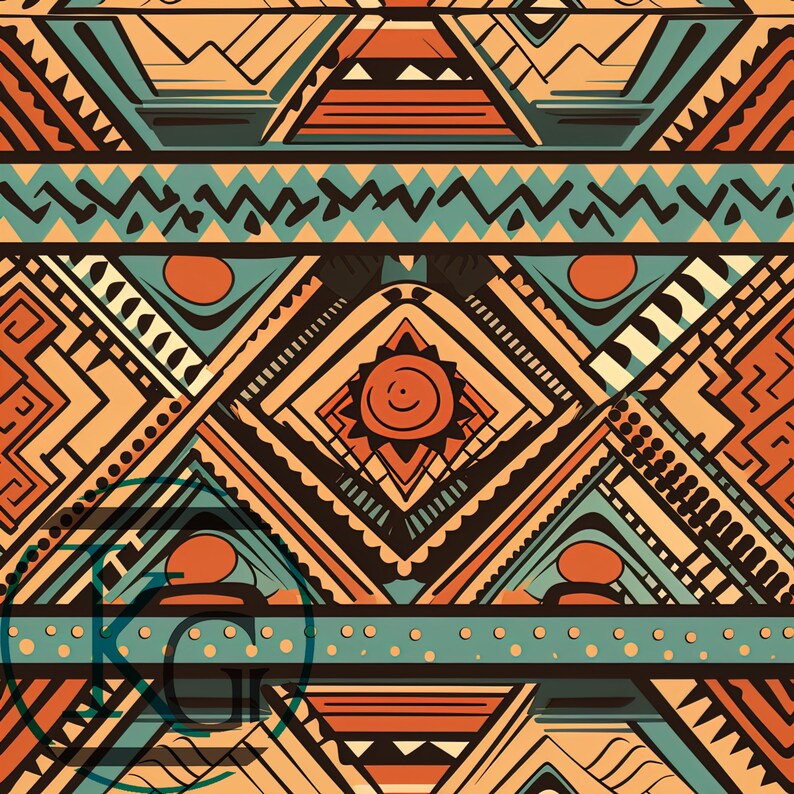 Tribal-ish Theme Designs, Seamless, Tileable, Set 1, Format JPG 2K ...