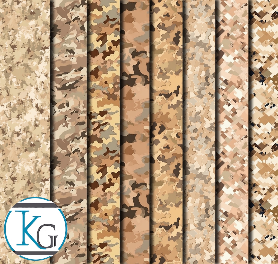 Tan Camo Designs, Seamless, Tileable, Set 1, Format JPG 2K Resolution ...