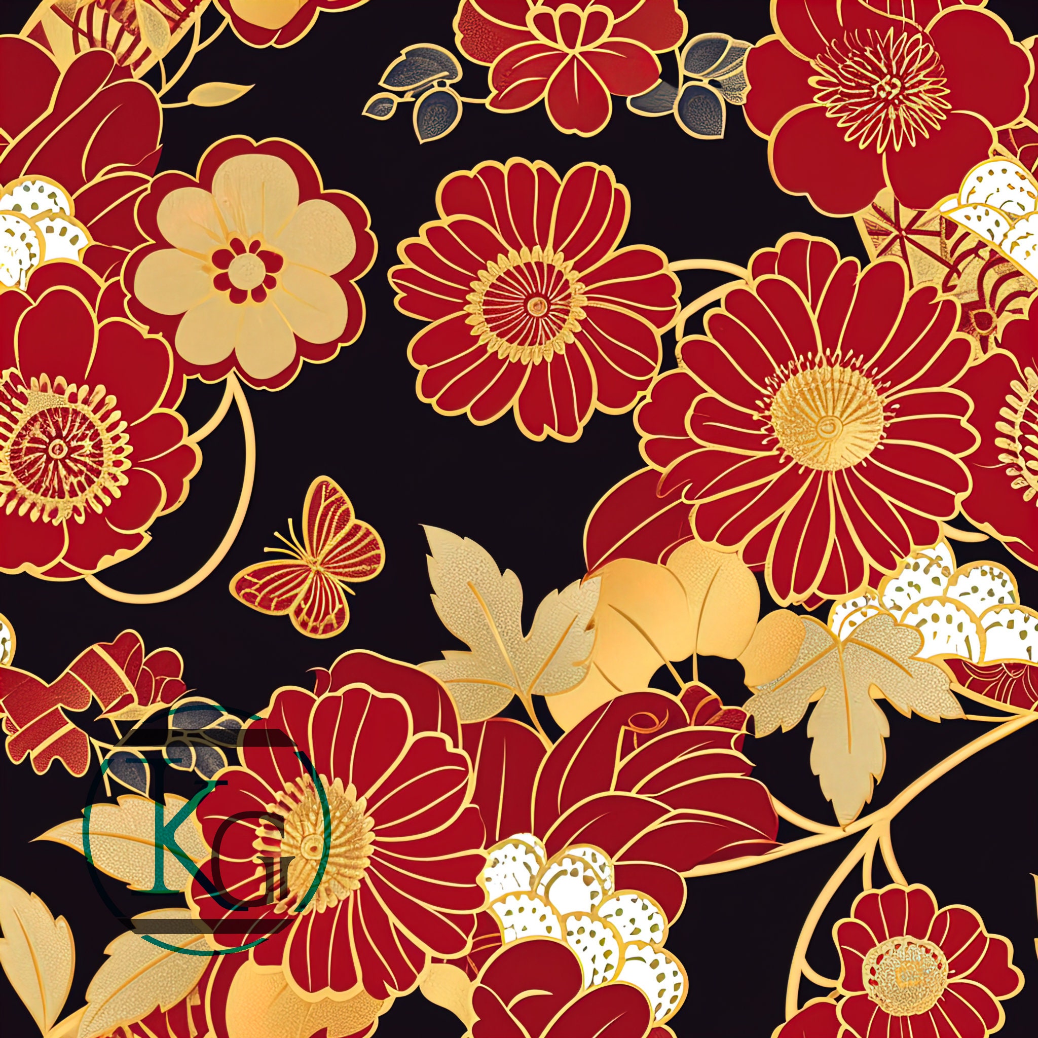 Kimono Designs, Seamless, Tileable, Set 2, Format JPG 2K Resolution, 8 ...