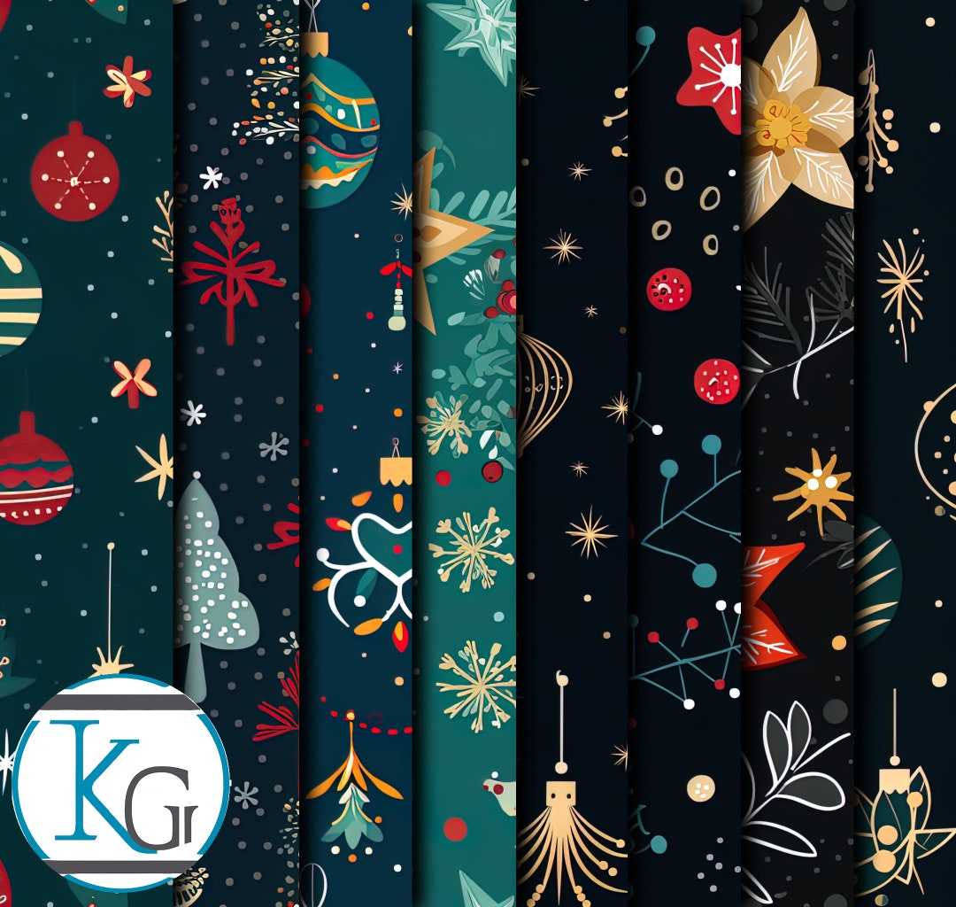 Christmas Theme Designs, Seamless, Tileable, Set 1, Format JPG 2K ...