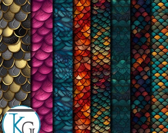 Dragon Scales Designs, Seamless, Tileable, Set 3, Format JPG 2K ...