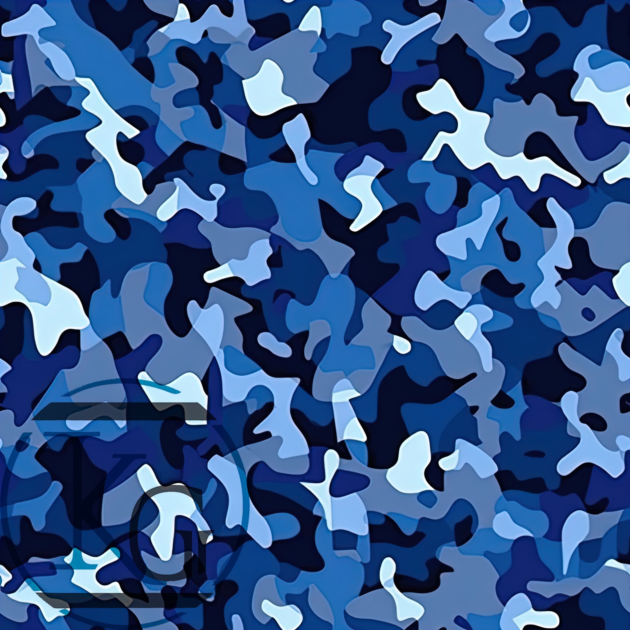 Blue Camo, Seamless, Tileable, Set 1, Format JPG 2K Resolution, 8 ...