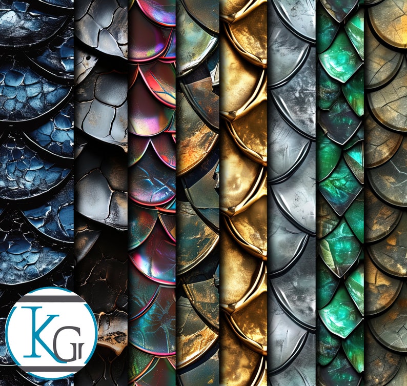Dragon Scales Designs, Seamless, Tileable, Set 2, Format JPG 2K ...