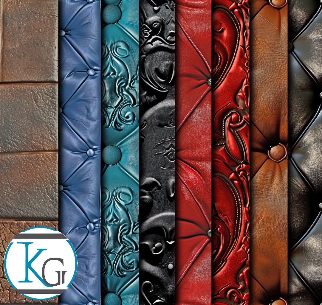 Leather Designs, Seamless, Tileable, Set 1, Format JPG 2K Resolution, 8 ...