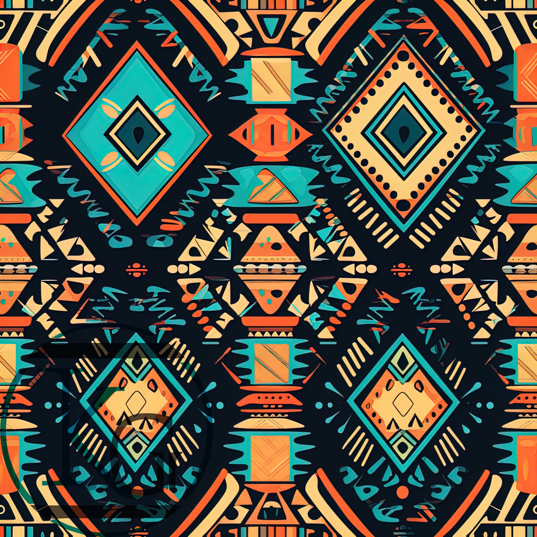 Tribal-ish Theme Designs, Seamless, Tileable, Set 1, Format JPG 2K ...