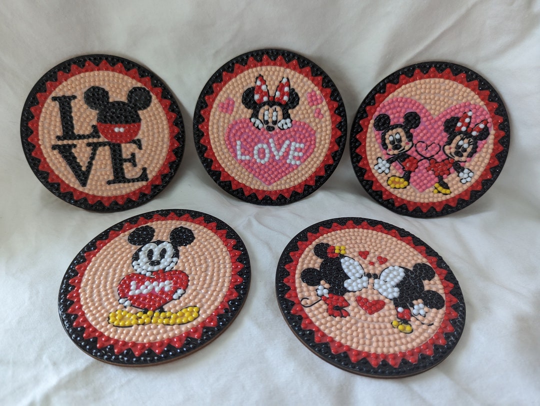 Mickey Mouse Diamond Painting Coasters - Etsy