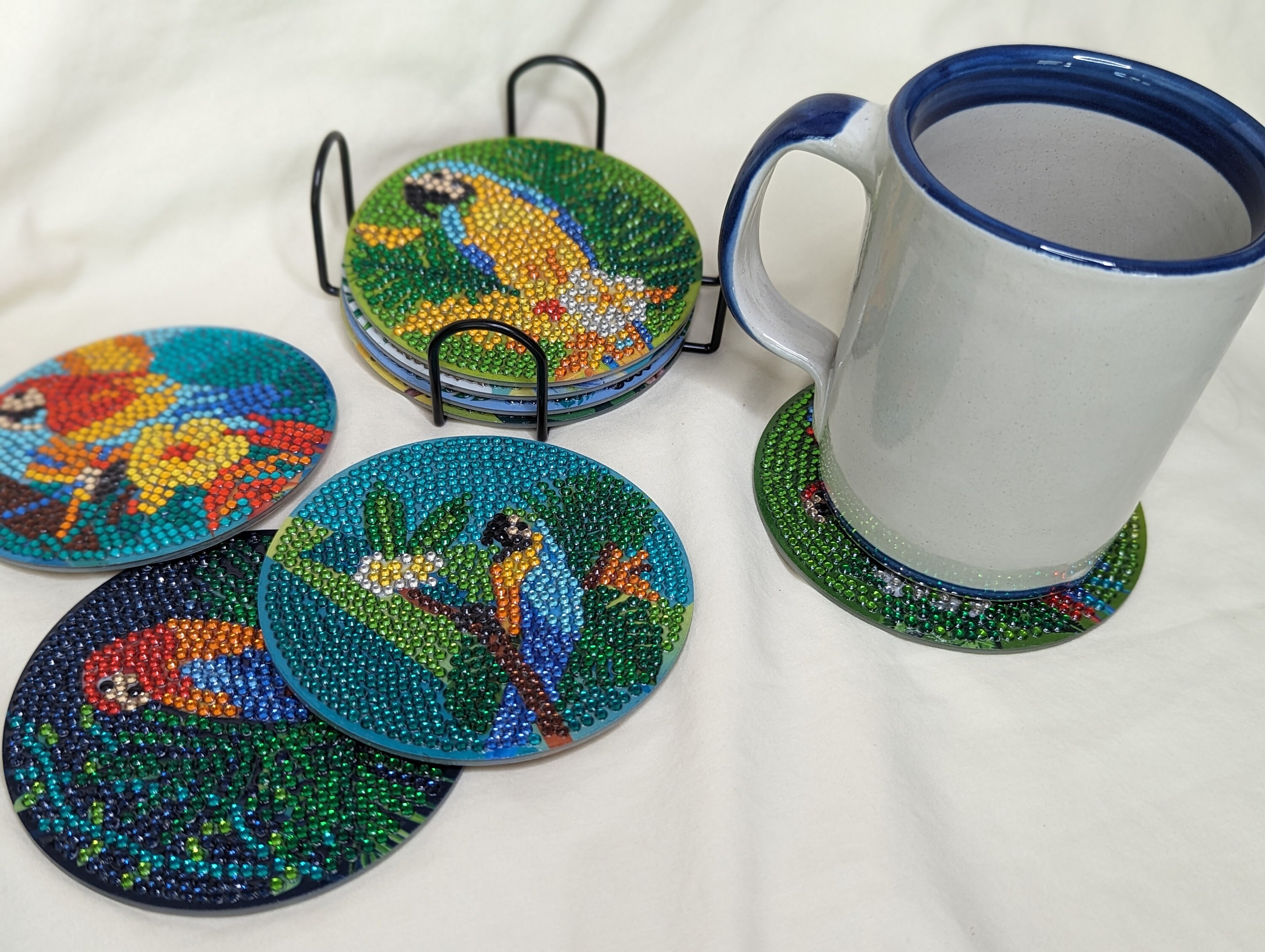 Bird Diamond Art Coasters Set of 8 - Etsy