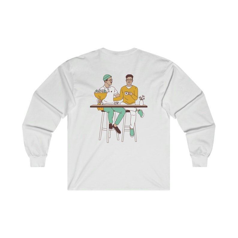 Grindr Coffee Shop Subtle Gay Pride Shirt Ultra Cotton Long Sleeve Tee ...