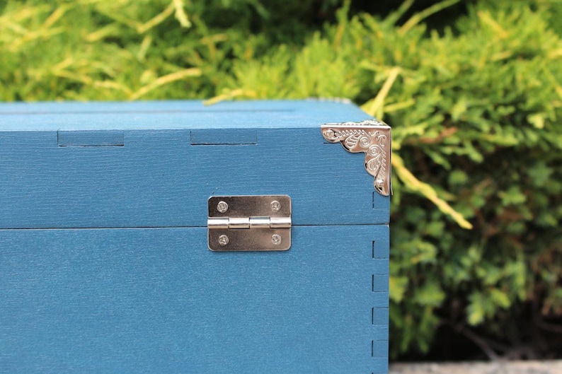 Wedding Card Box for Rustic Wedding Reception, Lockable Wooden Envelope ...