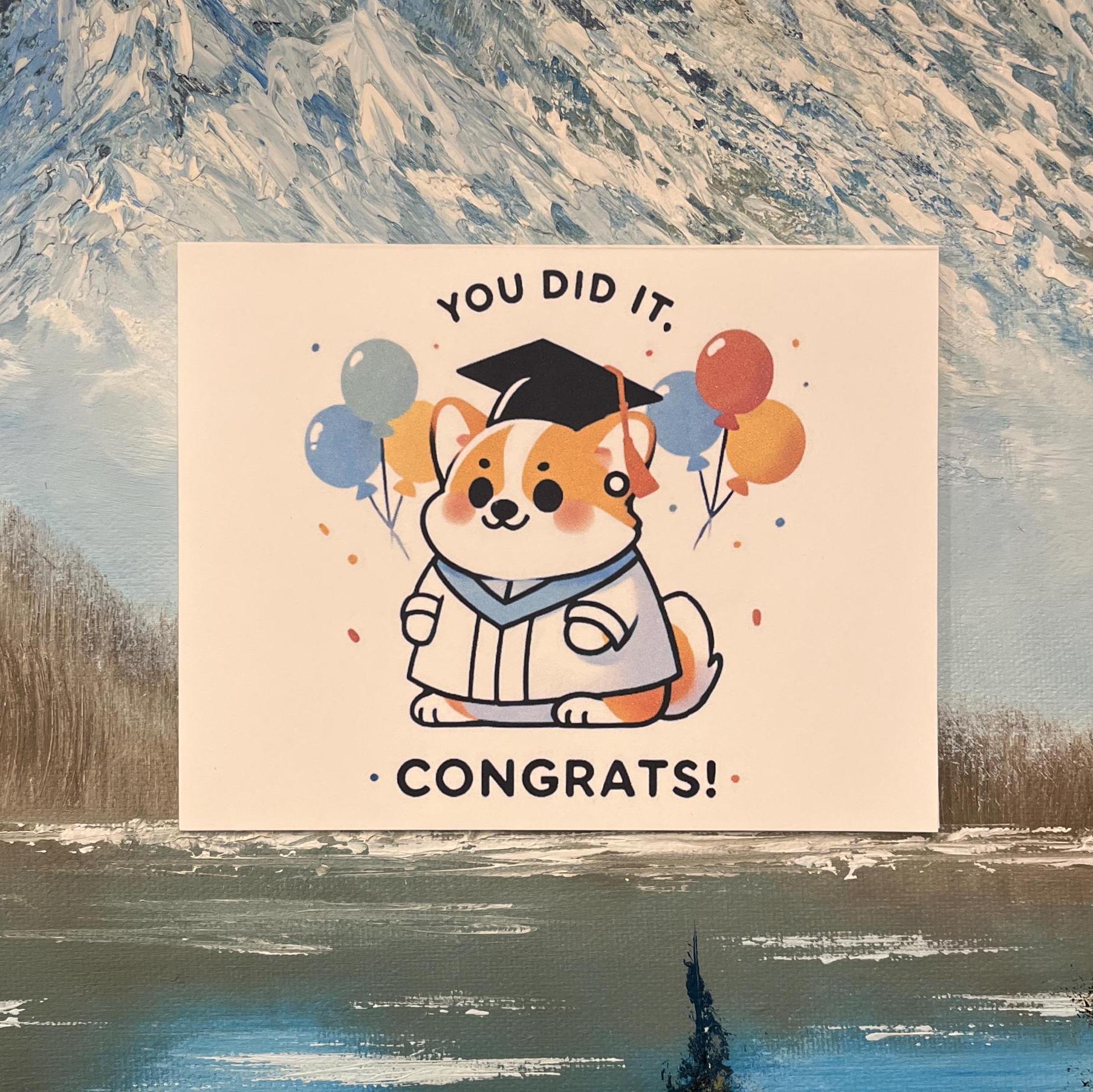 Graduation Greeting Card: Corgi - Etsy