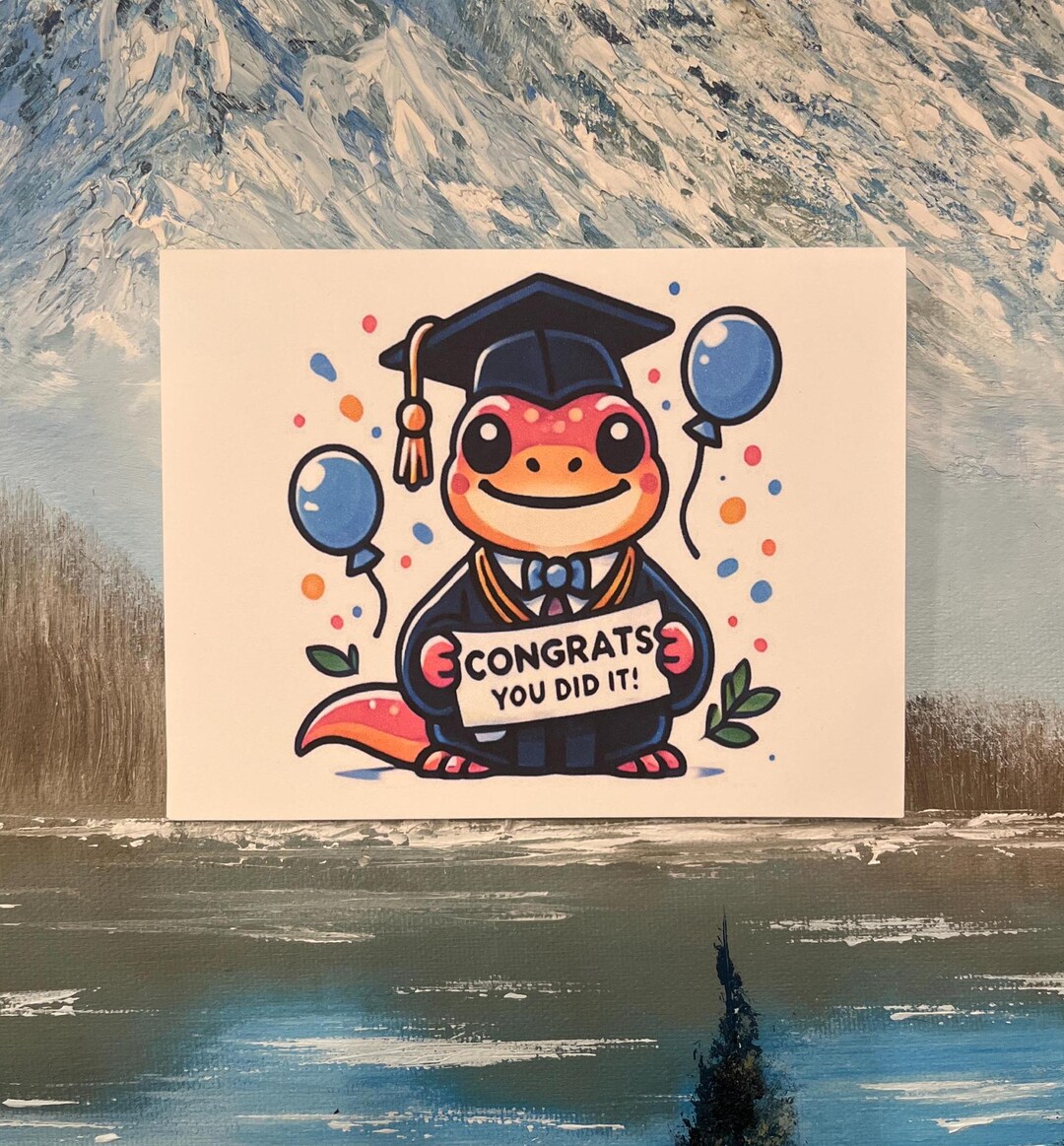 Graduation Greeting Card: Lizard - Etsy