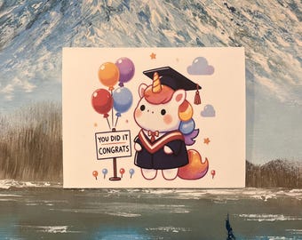 Graduation Greeting Card: Orange Cat - Etsy