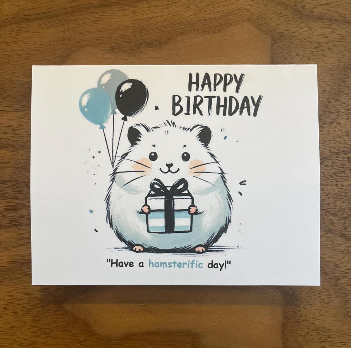 Animal Happy Birthday Greeting Card: Hamster - Etsy