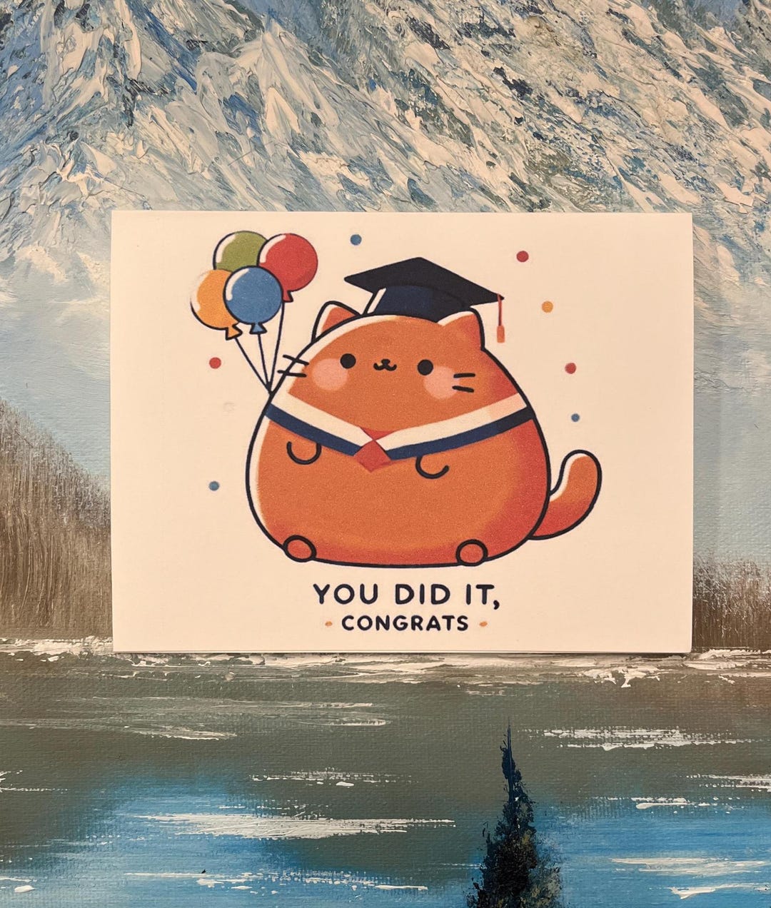 Graduation Greeting Card: Orange Cat - Etsy