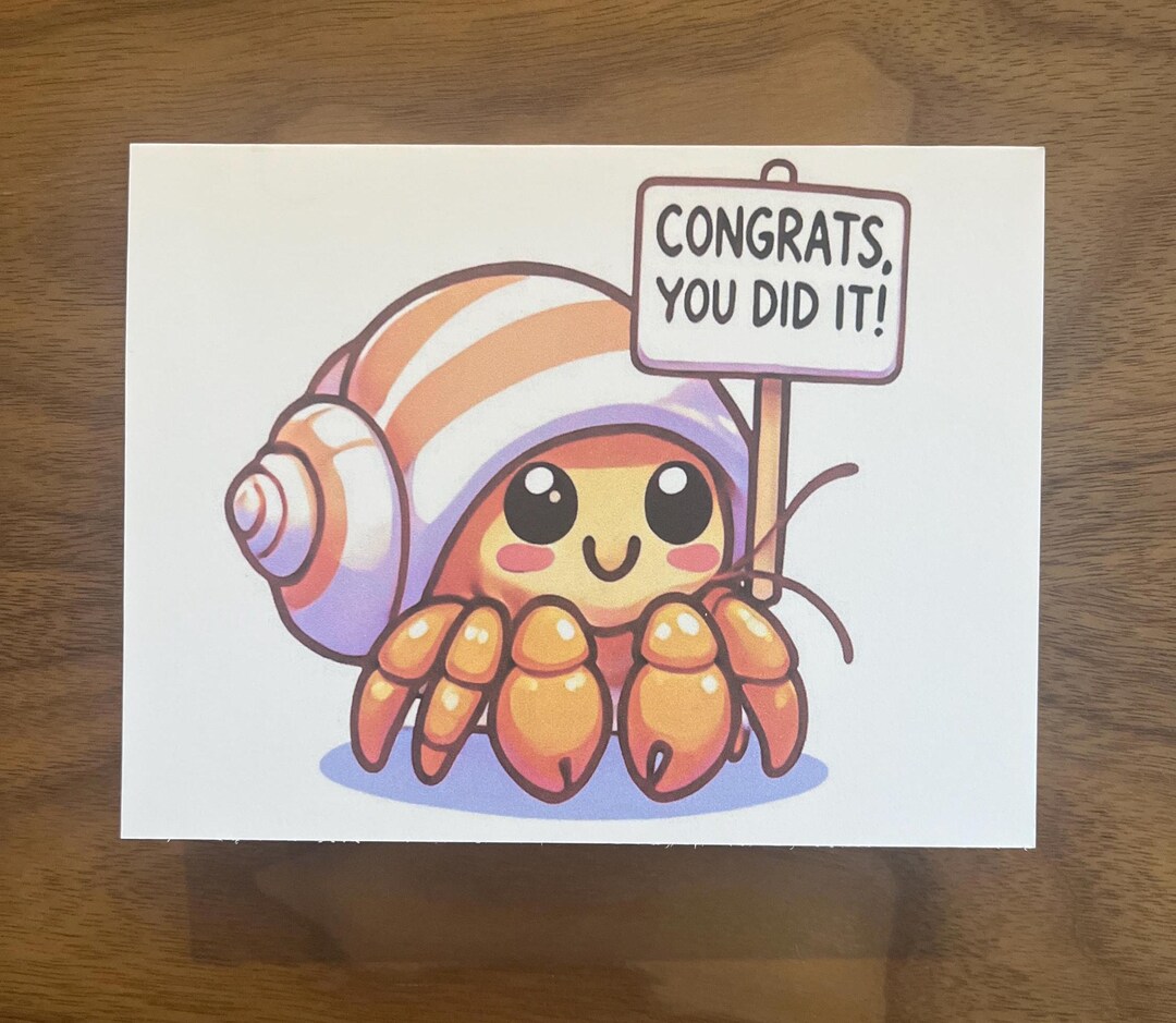 Congratulations Greeting Cards (vol 1): Hermit Crab - Etsy