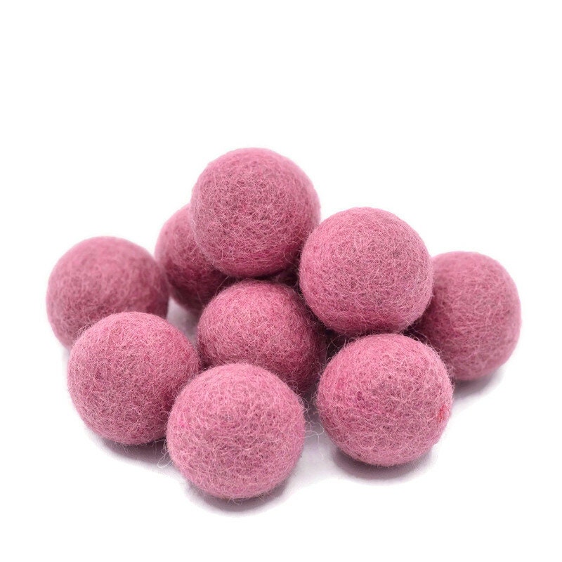Felt Balls - 2.5cm Felt Balls Made From Natural Wool, Multiple Color ...
