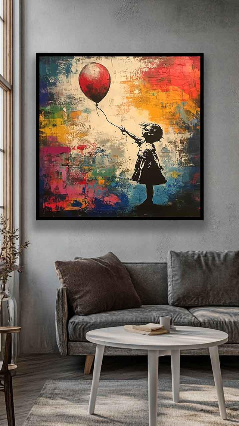 Banksy Girl With Balloon Canvas: Modern Graffiti Art Print - Etsy Ireland