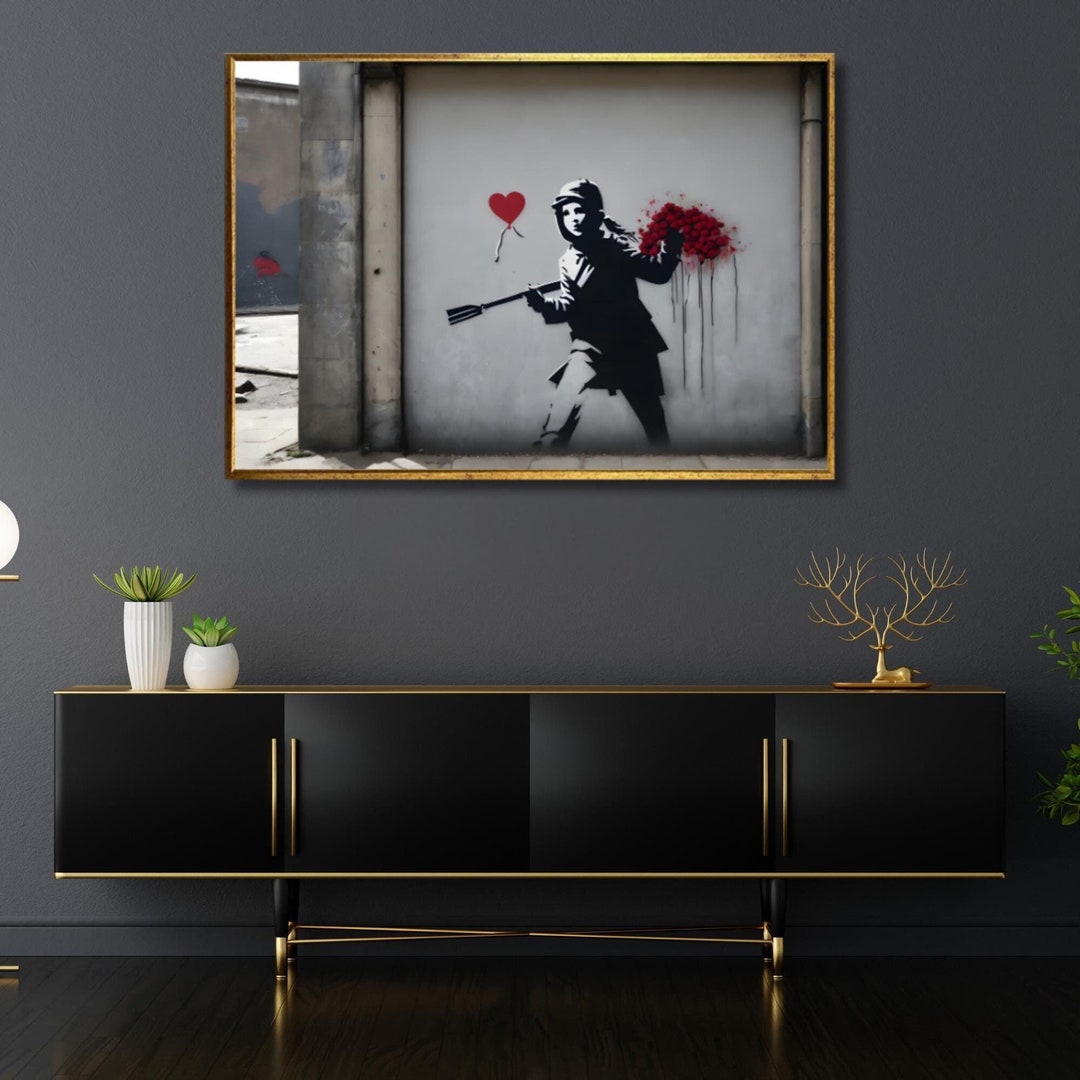 Banksy Lonely Boy Graffiti Canvas Print: Modern Wall Art Decor - Etsy