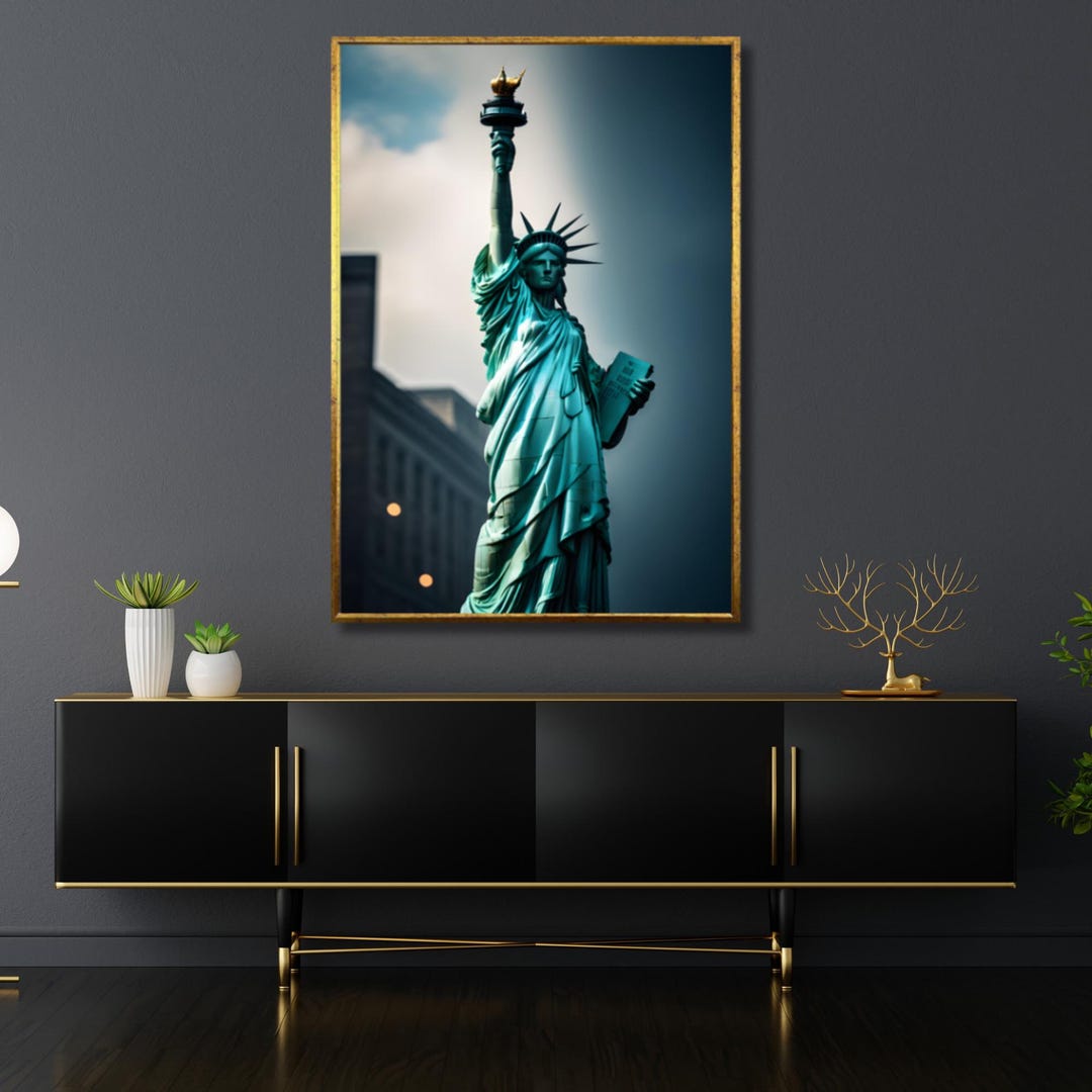 Statue of Liberty Art - Iconic Landmark Wall Print Wall Decor High ...