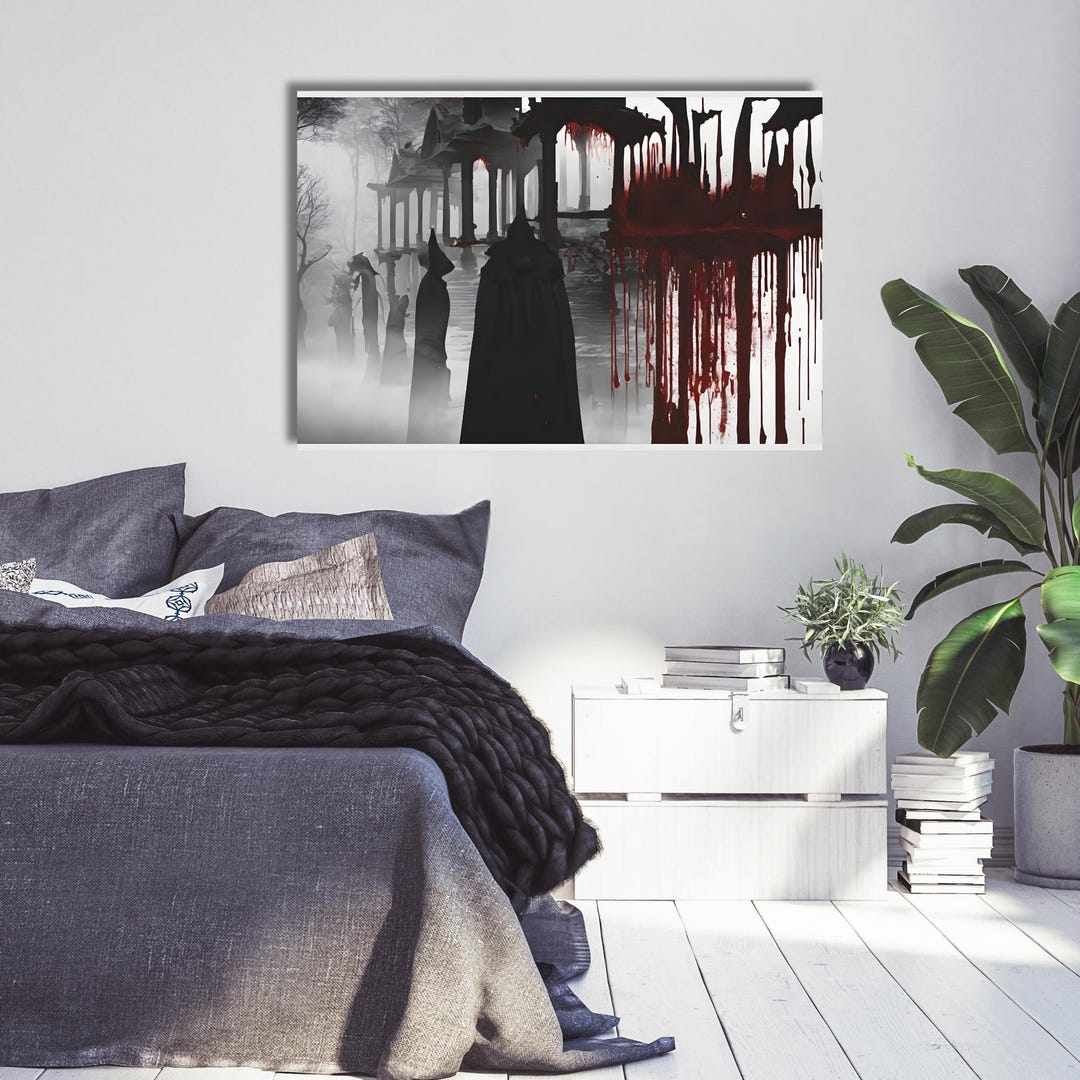 Blood Stains Canvas Print – Gothic Horror Wall Decor - Etsy
