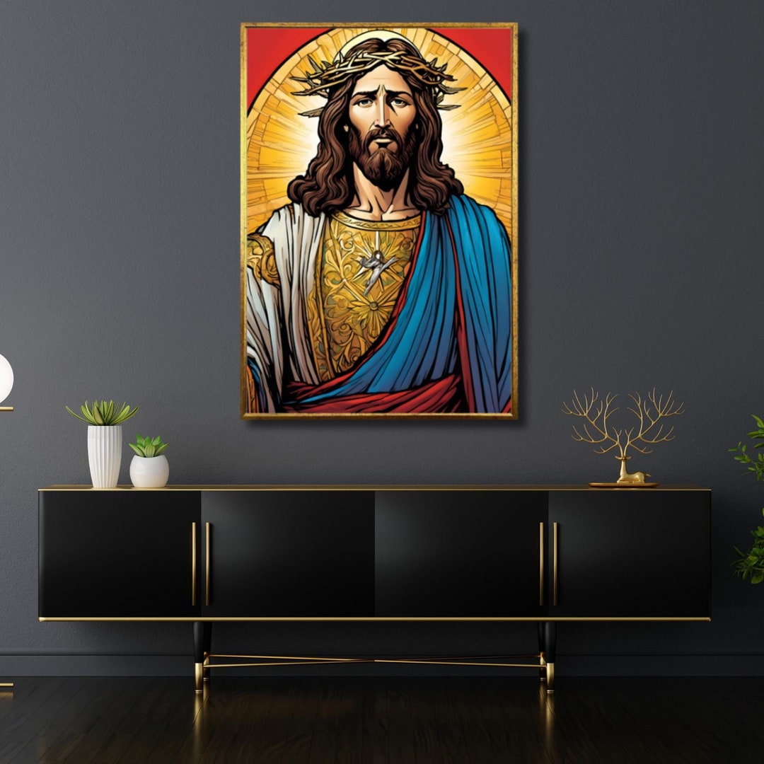 Jesus Christ Canvas Wall Art, Wall Decor, Christian Wall Decor ...