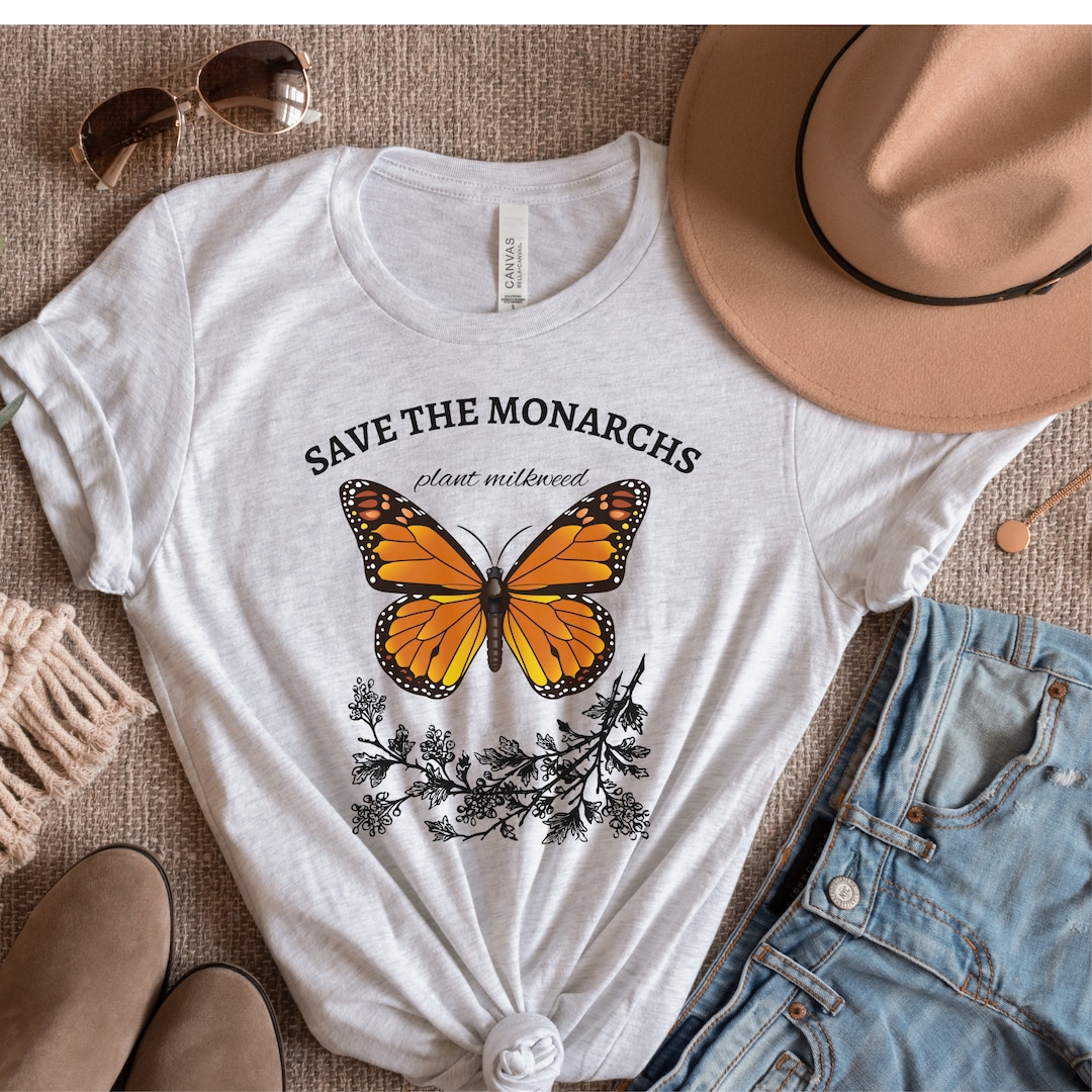Monarch T-shirt, Plant Milkweed Shirt, Monarch Lover Gift, Monarch ...