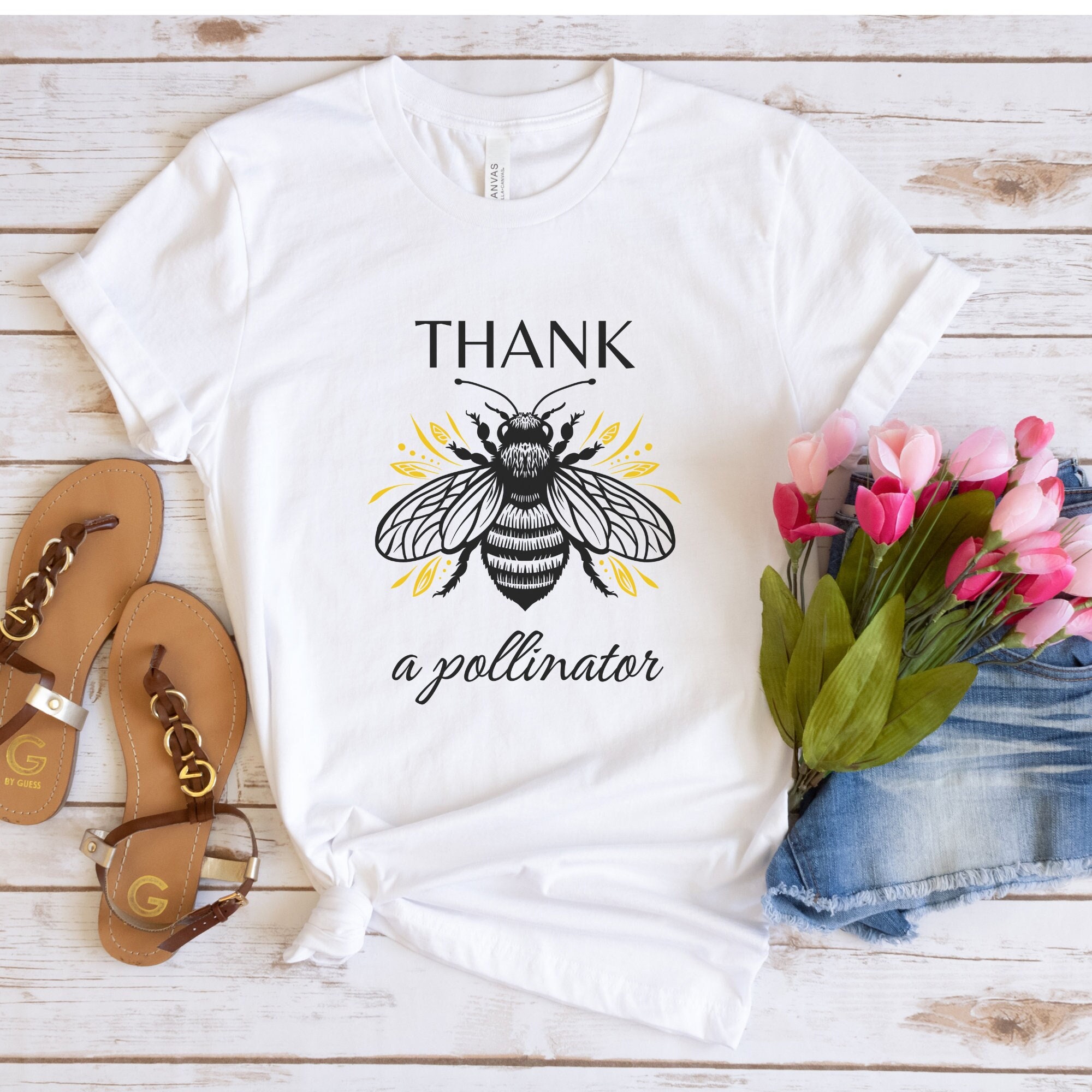 Pollinator T-shirt, Bee Shirt, Thank a Pollinator T-shirt, Bee Lover ...