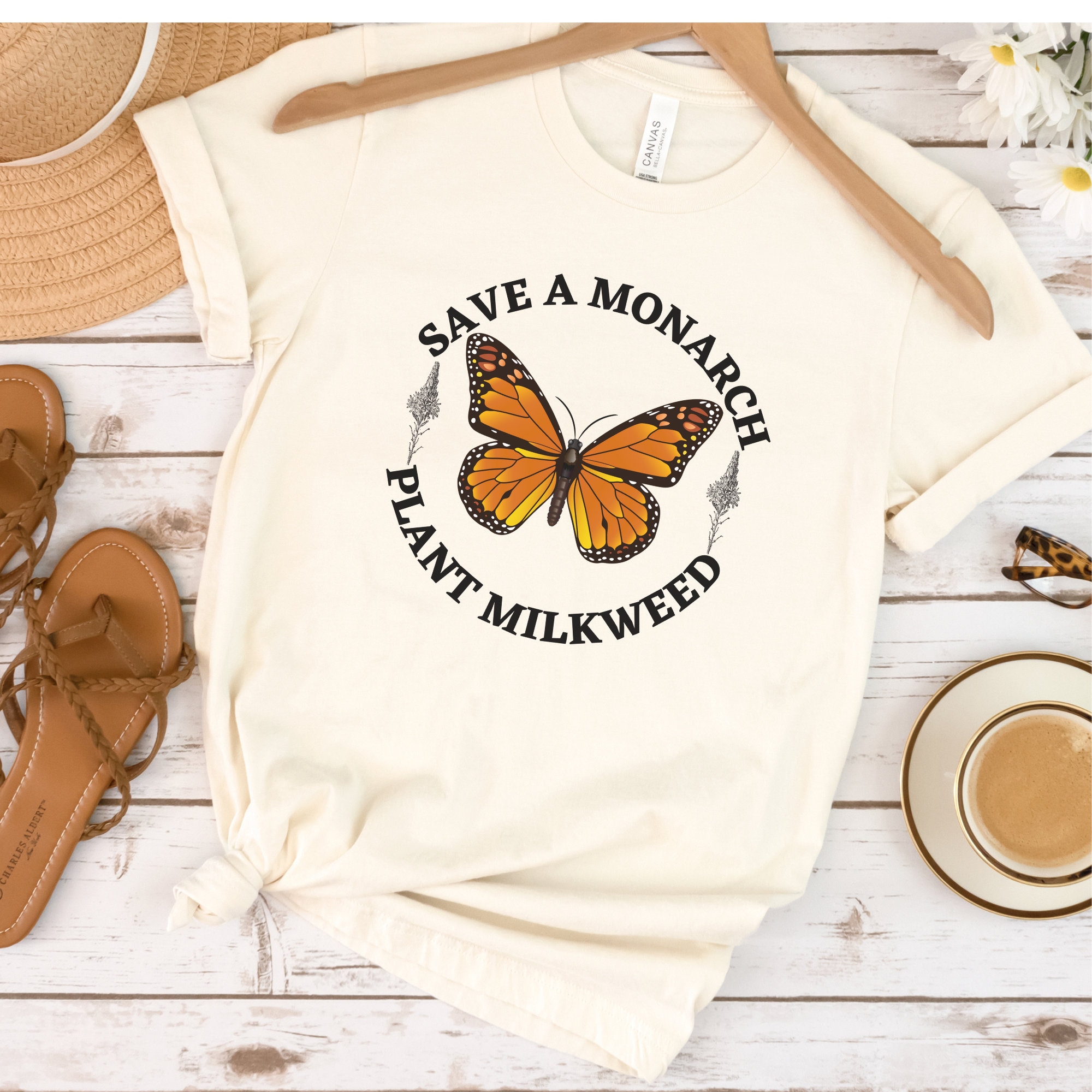 Save the Monarch T-shirt, Monarch T-shirt, Plant Milkweed, Monarch ...
