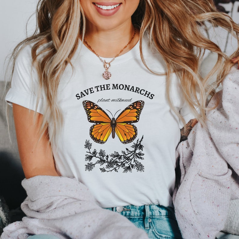 Monarch T-shirt, Plant Milkweed Shirt, Monarch Lover Gift, Monarch ...