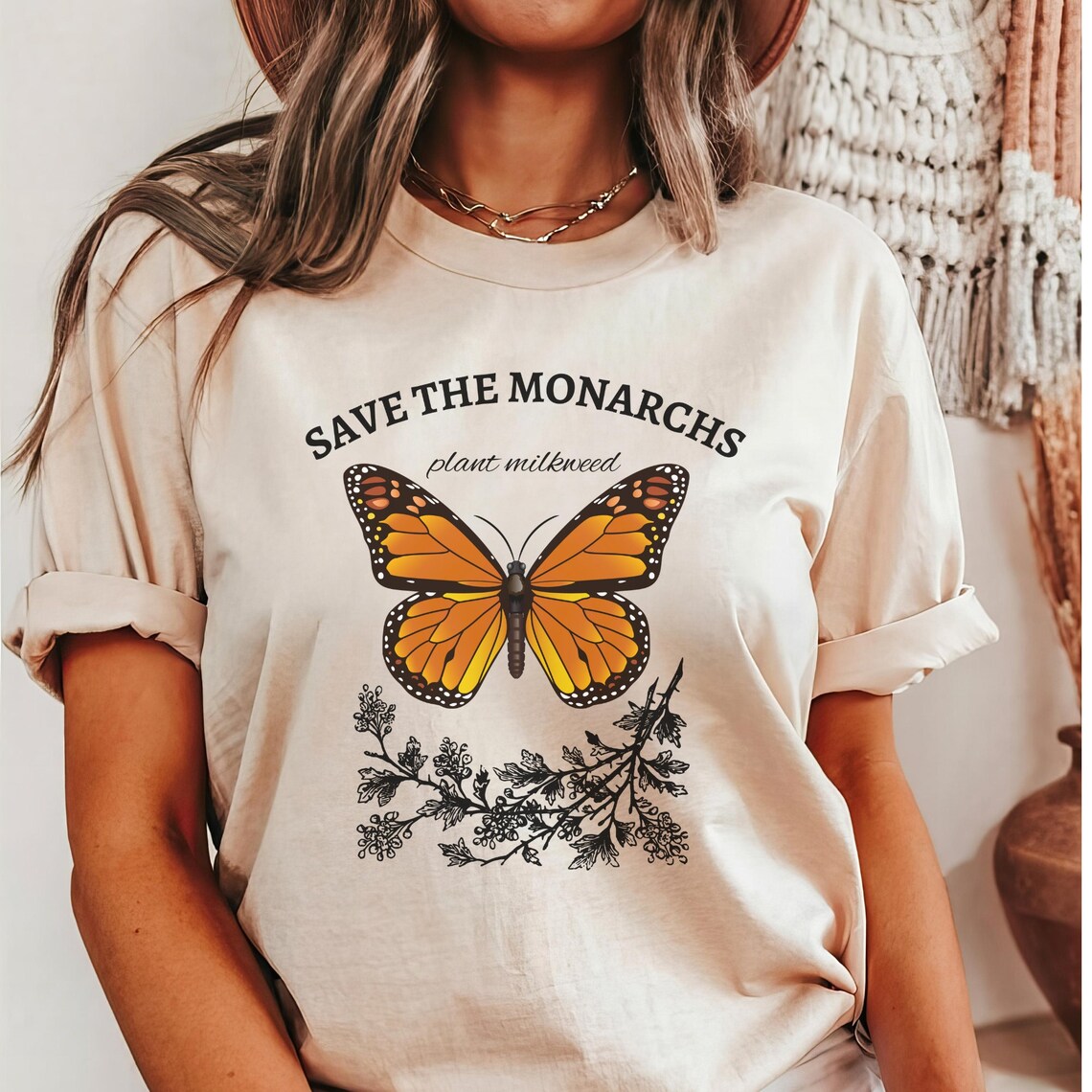 Monarch T-shirt, Plant Milkweed Shirt, Monarch Lover Gift, Monarch ...