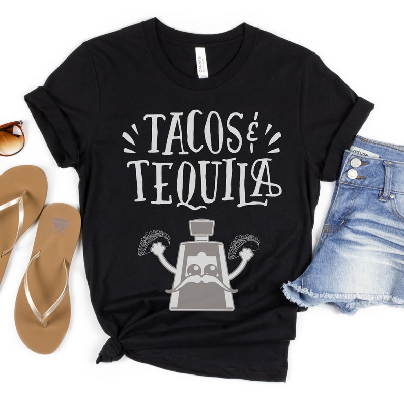 Tequila and Tacos T-shirt, Tequila and Tacos Shirt, Tequila Shirt, Gift ...