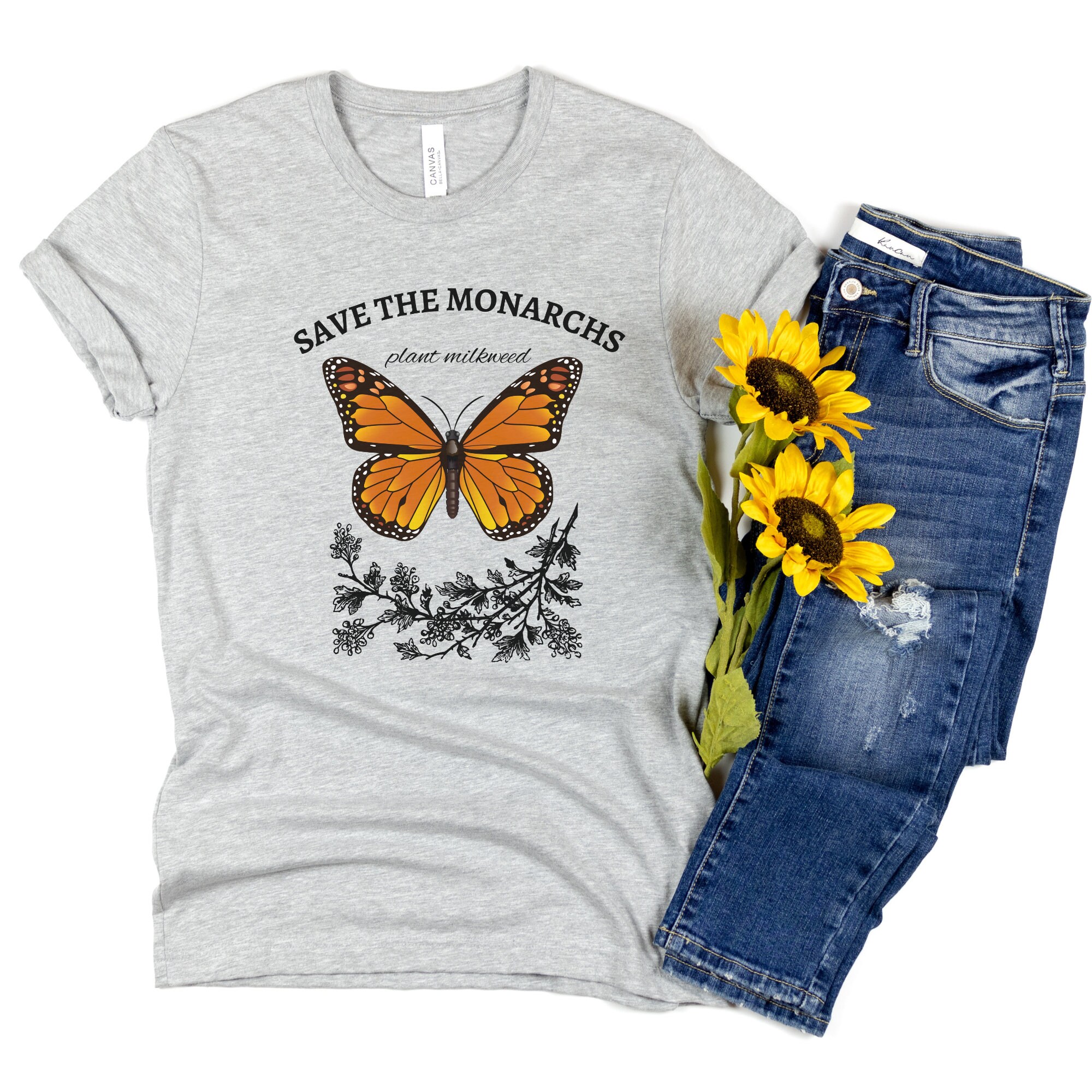 Monarch T-shirt, Plant Milkweed Shirt, Monarch Lover Gift, Monarch ...