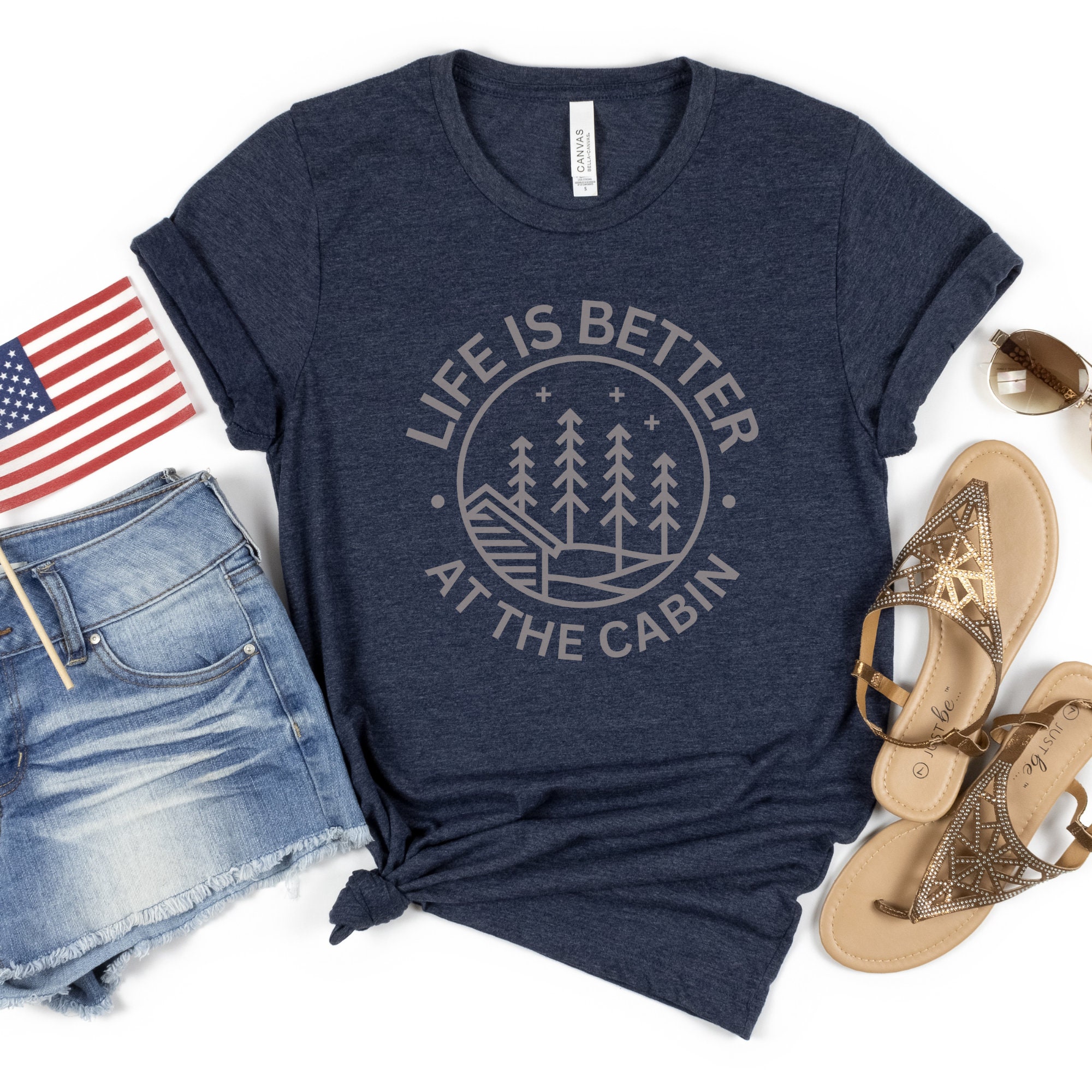 Cabin T-shirt, Life is Better at the Cabin, Cabin Shirt, Cabin Life ...