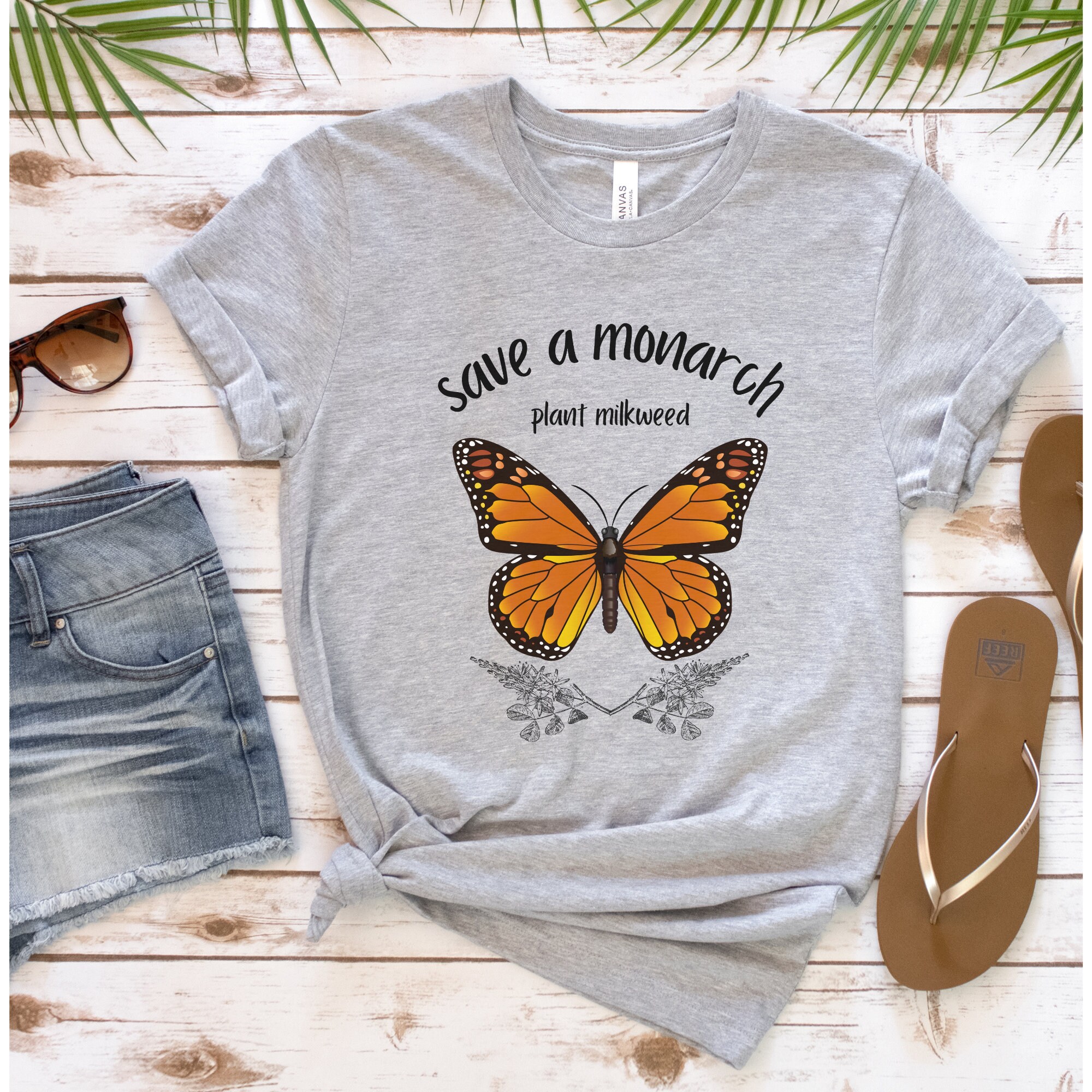 Monarch Butterfly Shirt, Save a Monarch T-shirt, Plant Milkweed Shirt ...