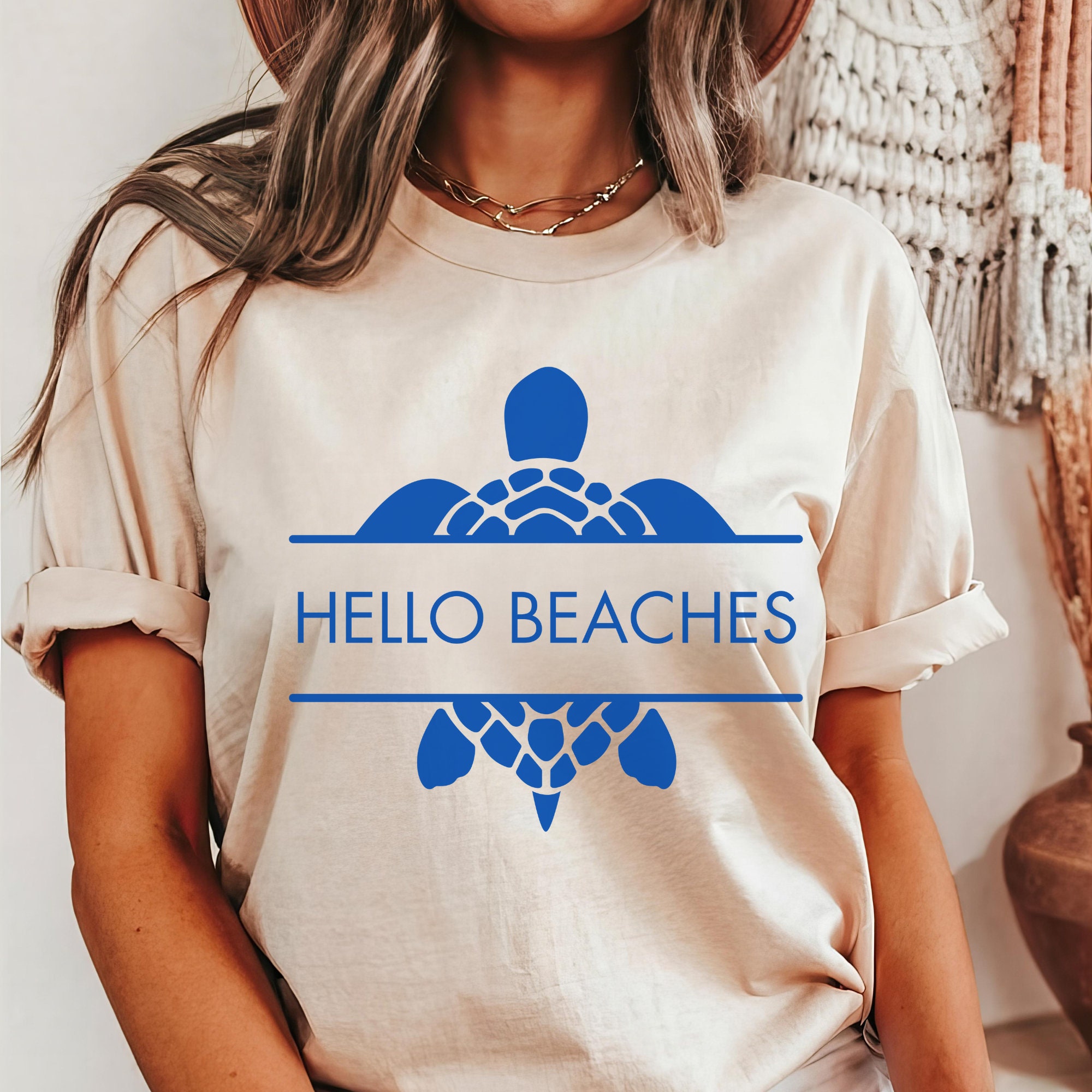 Beach Shirt, Hello Beaches Shirt, Beach Apparel, Sea Turtle Shirt ...
