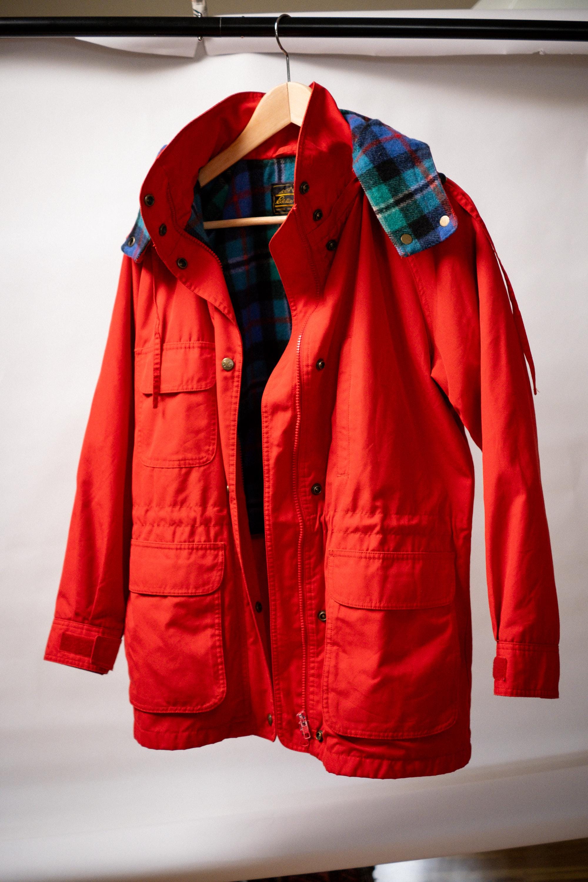 VINTAGE 1990s Eddie Bauer Red Barn Coat | Retro Jacket | Unisex Mens M ...