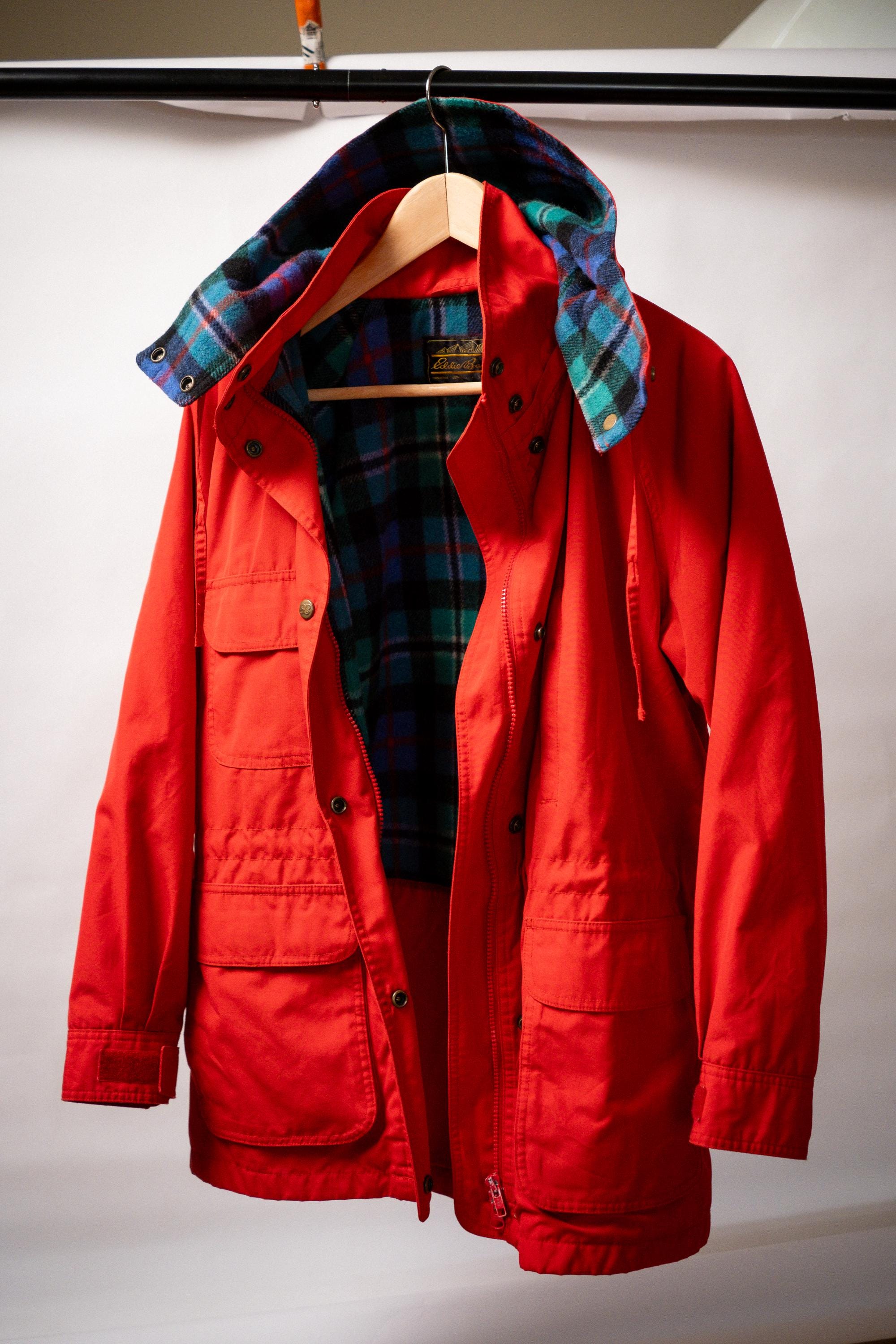 VINTAGE 1990s Eddie Bauer Red Barn Coat | Retro Jacket | Unisex Mens M ...