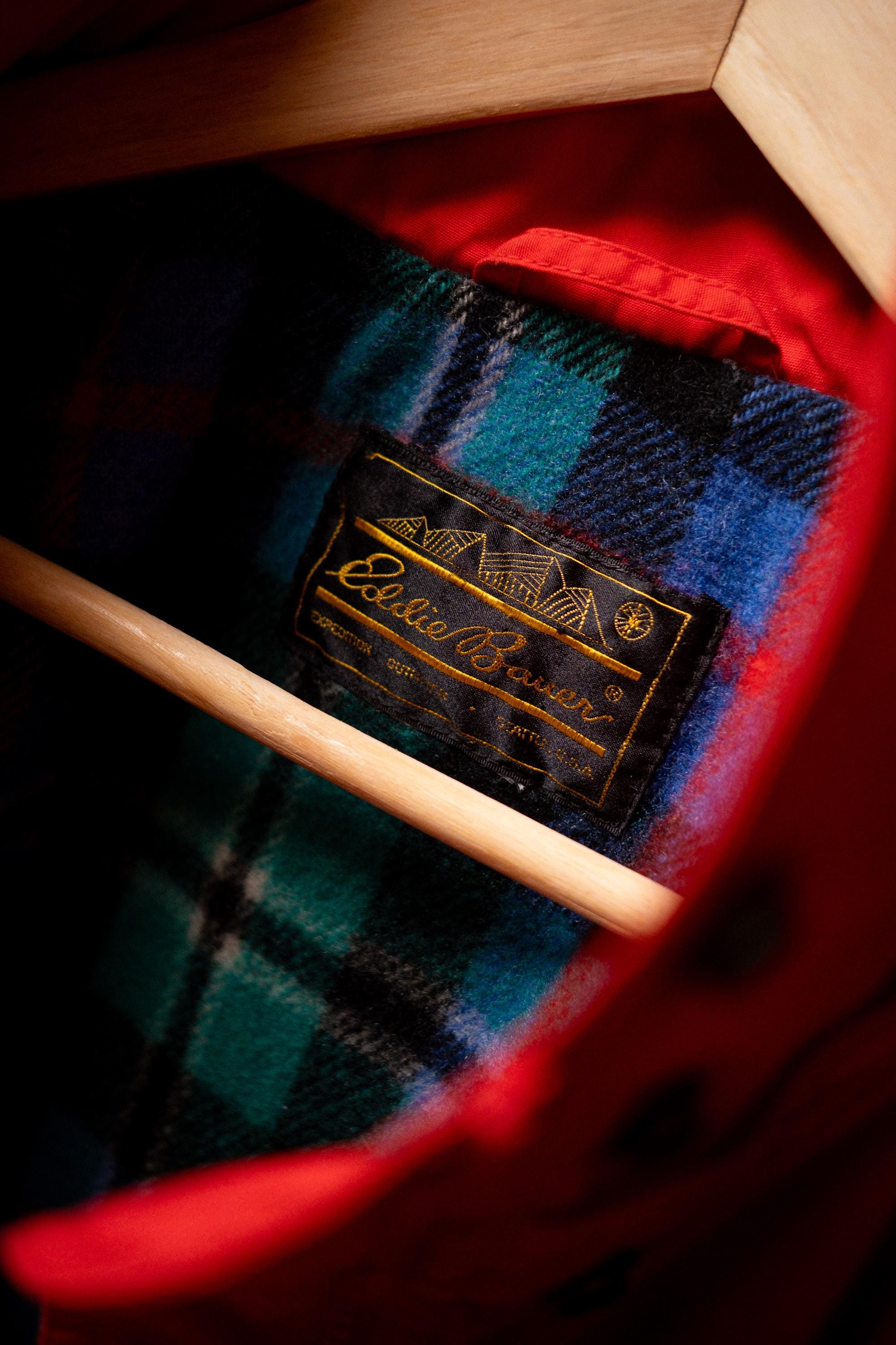 VINTAGE 1990s Eddie Bauer Red Barn Coat | Retro Jacket | Unisex Mens M ...