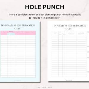 Kids Temperature and Medication Tracker, Fever Tracking Chart Pdf ...